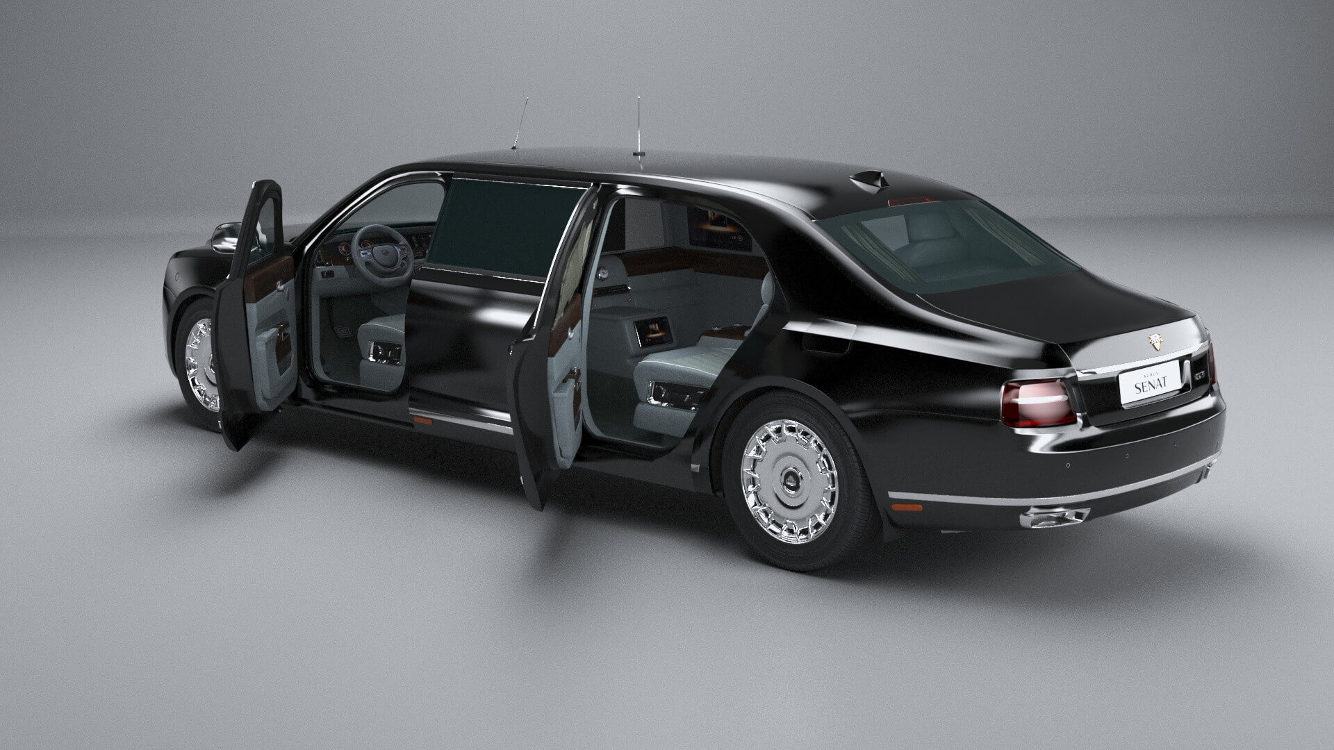 Aurus Senat Armored Limousine - 3D Model by citizensnip