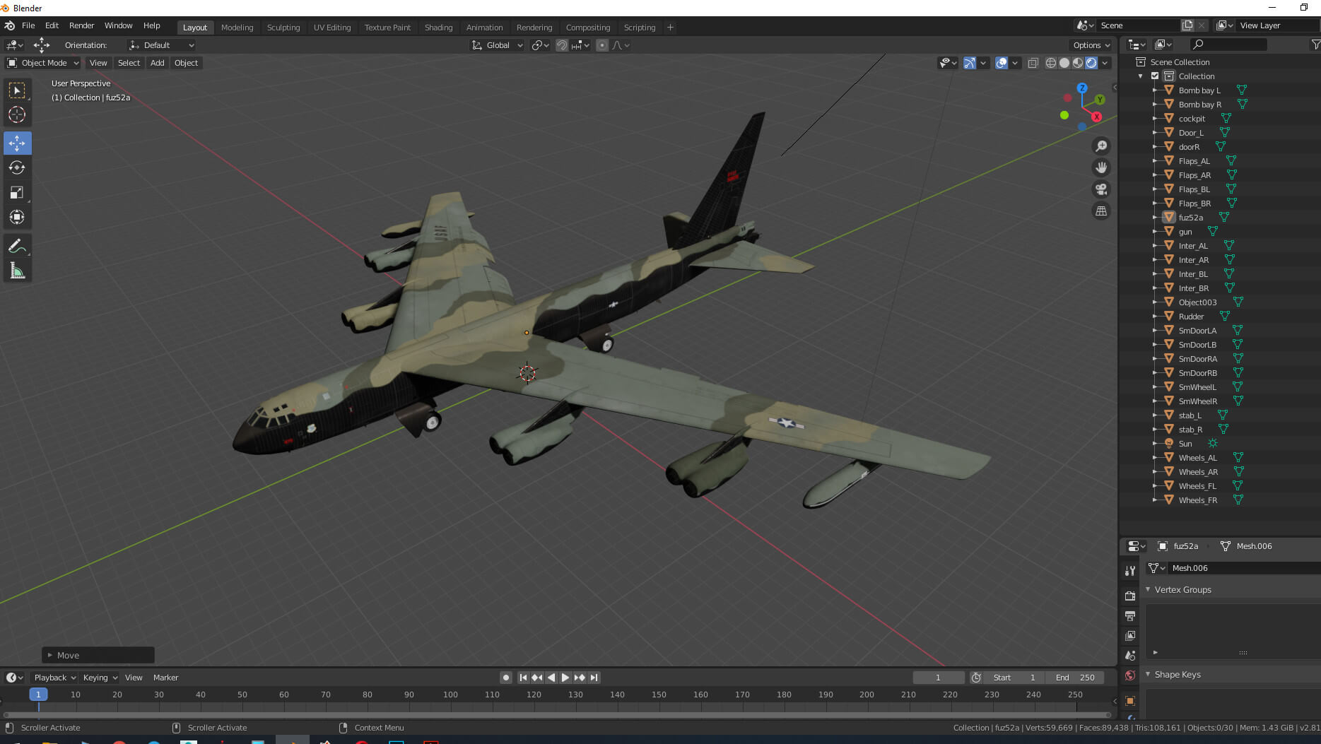 B-52 Stratofortress 3D Model by citizensnip
