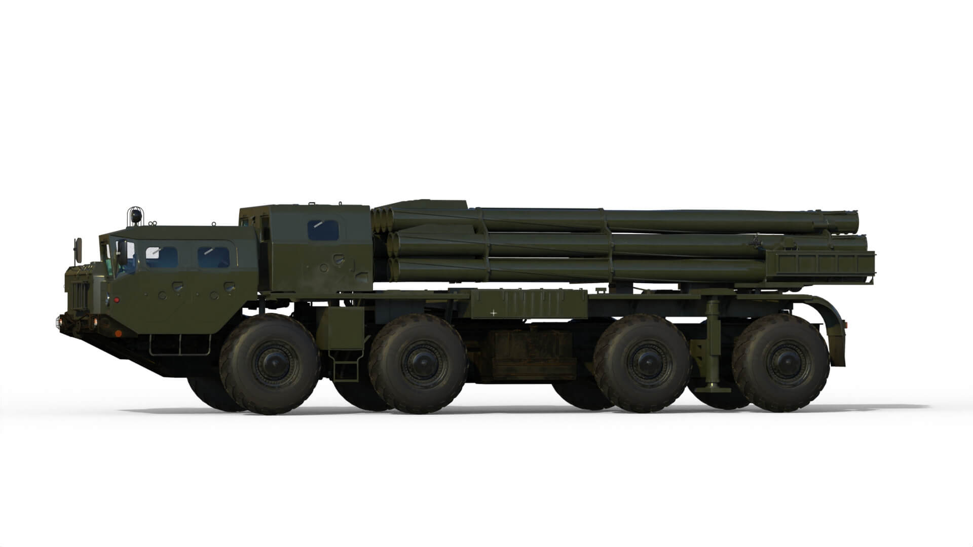 BM-30 Smerch 9A52 Tornado-S 9A54 3D Model by citizensnip