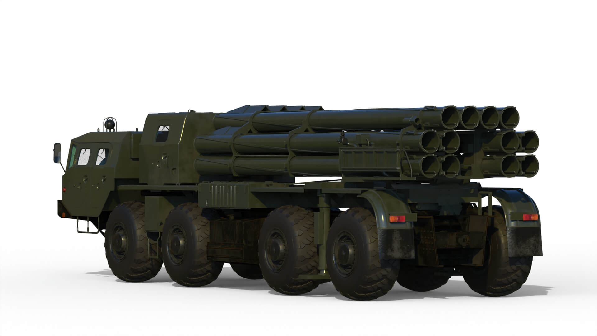 BM-30 Smerch 9A52 Tornado-S 9A54 3D Model by citizensnip