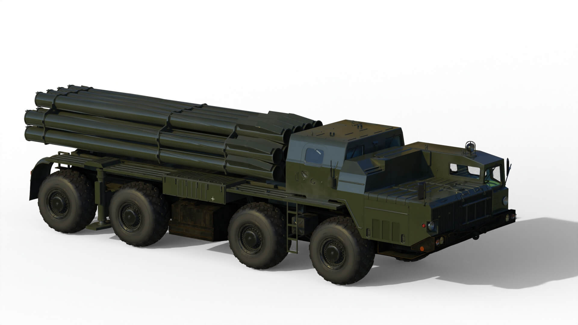 BM-30 Smerch 9A52 Tornado-S 9A54 3D Model by citizensnip