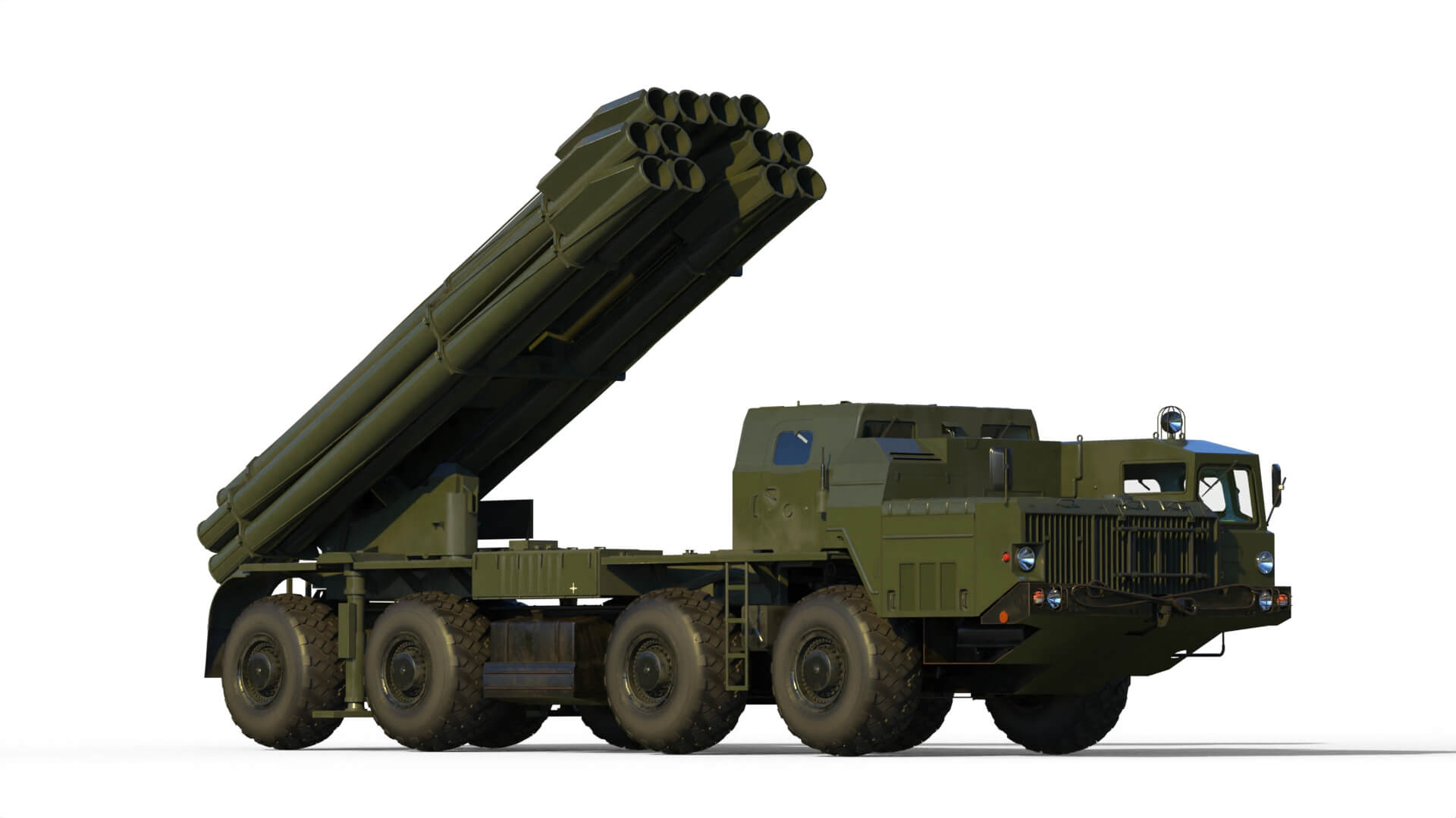 BM-30 Smerch 9A52 Tornado-S 9A54 3D Model by citizensnip