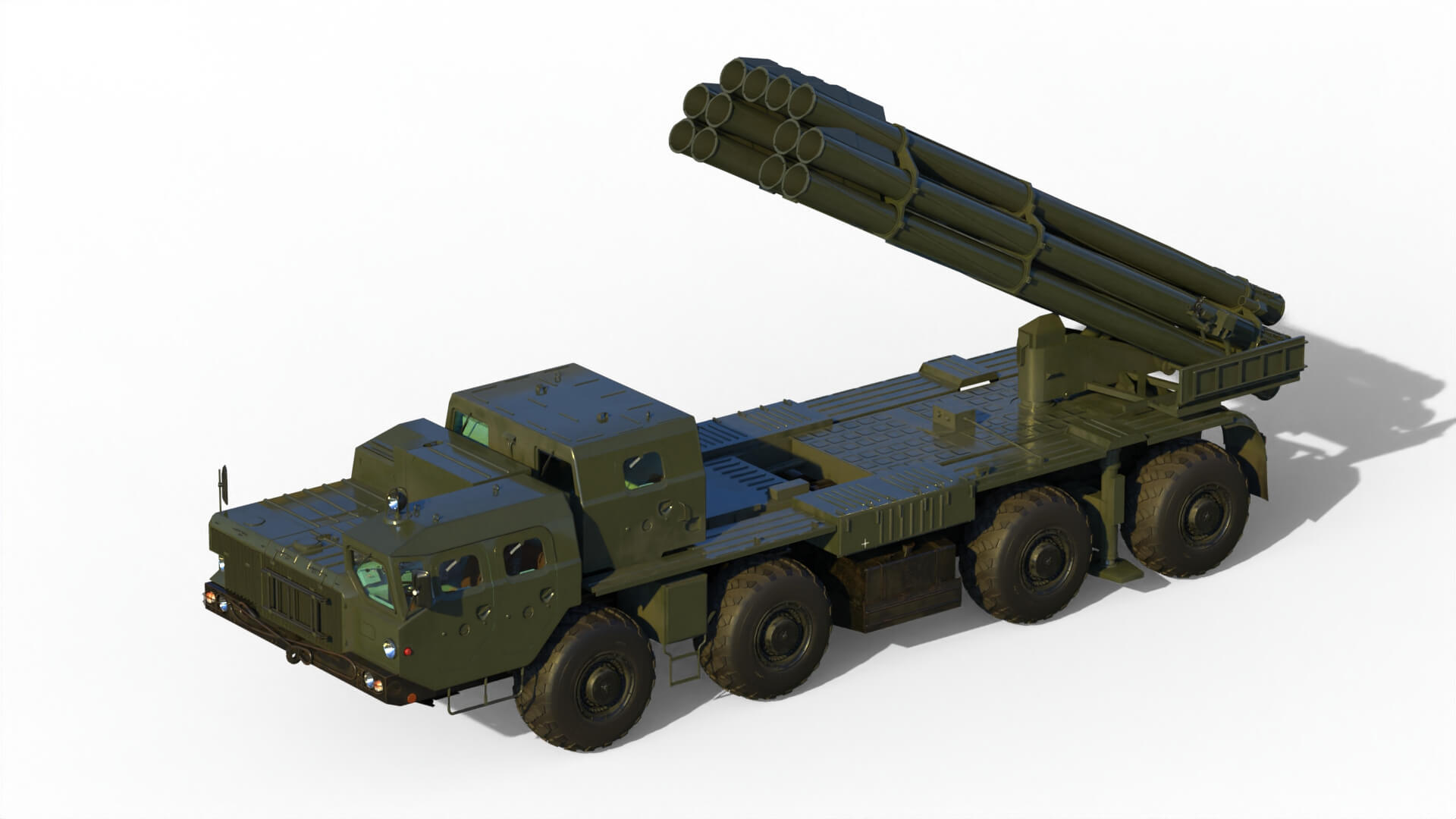 BM-30 Smerch 9A52 Tornado-S 9A54 3D Model by citizensnip