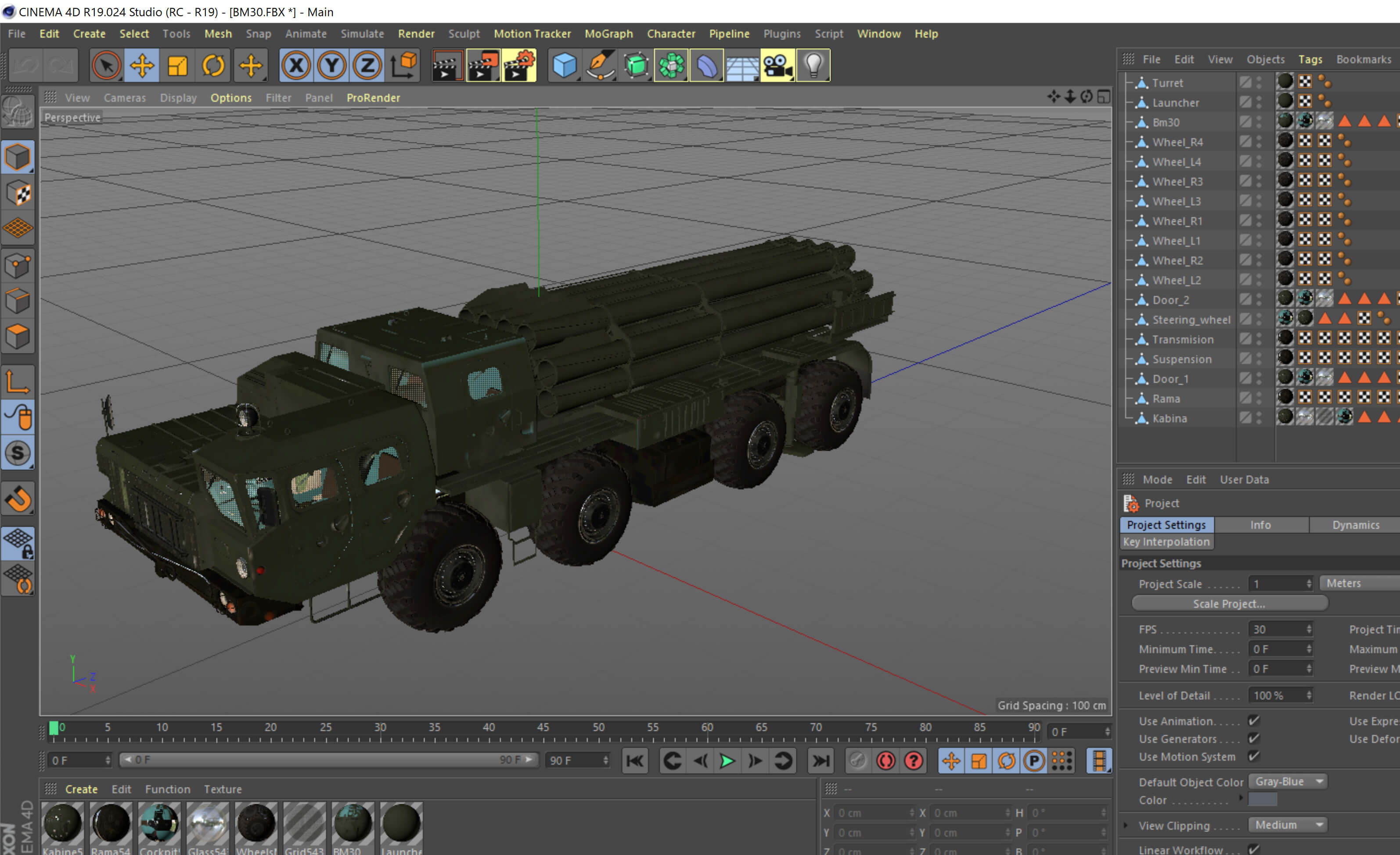 BM-30 Smerch 9A52 Tornado-S 9A54 3D Model by citizensnip