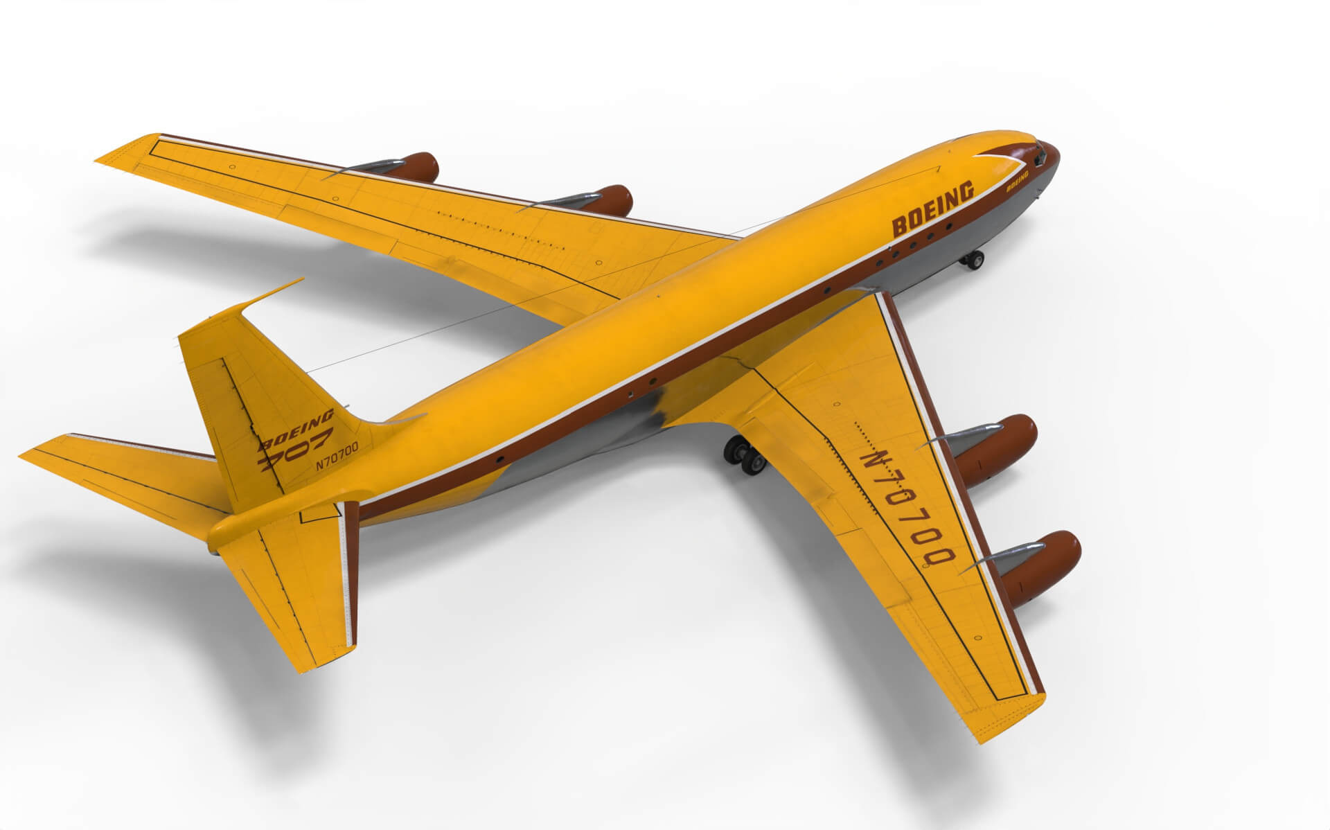 Boeing 367 80 Boeing 707 - 3D Model by citizensnip