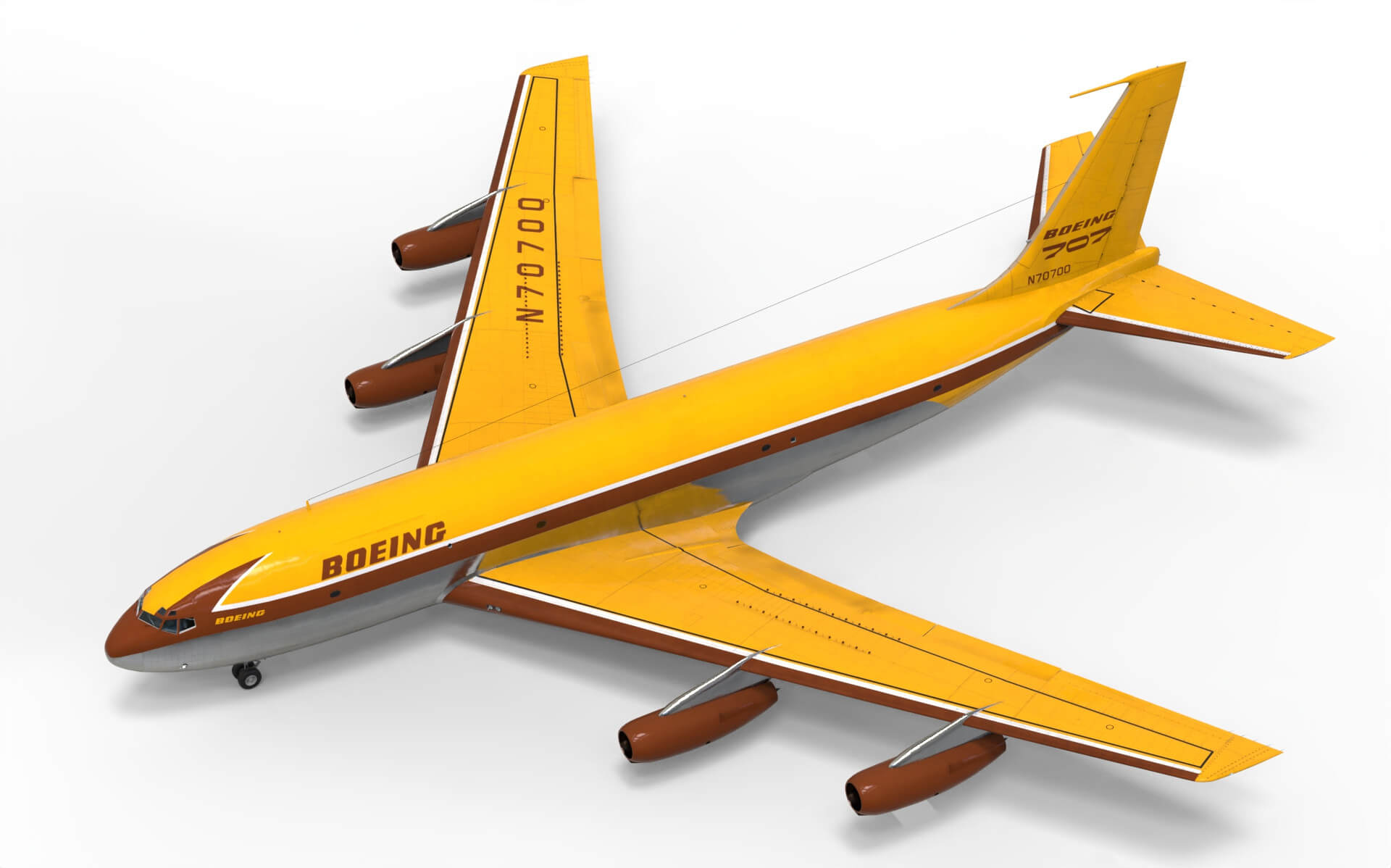 Boeing 367 80 Boeing 707 - 3D Model by citizensnip