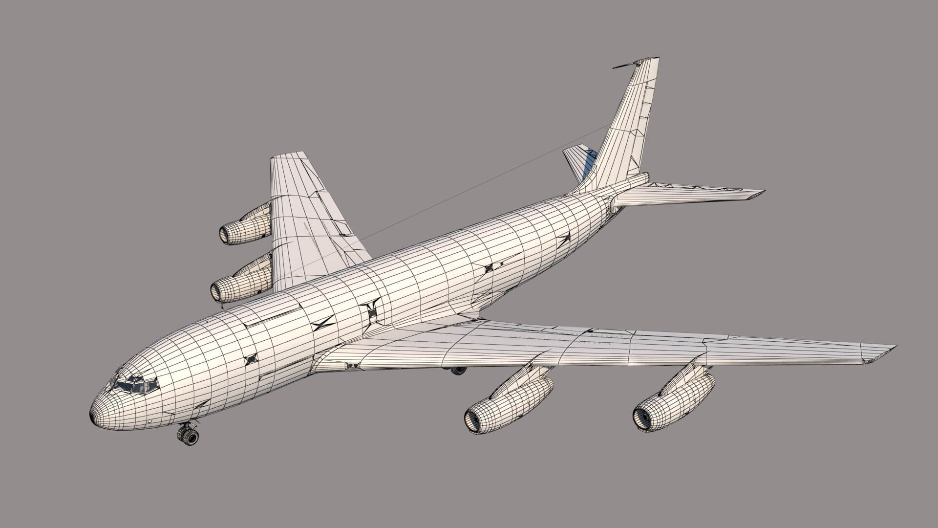Boeing 367 80 Boeing 707 - 3D Model by citizensnip