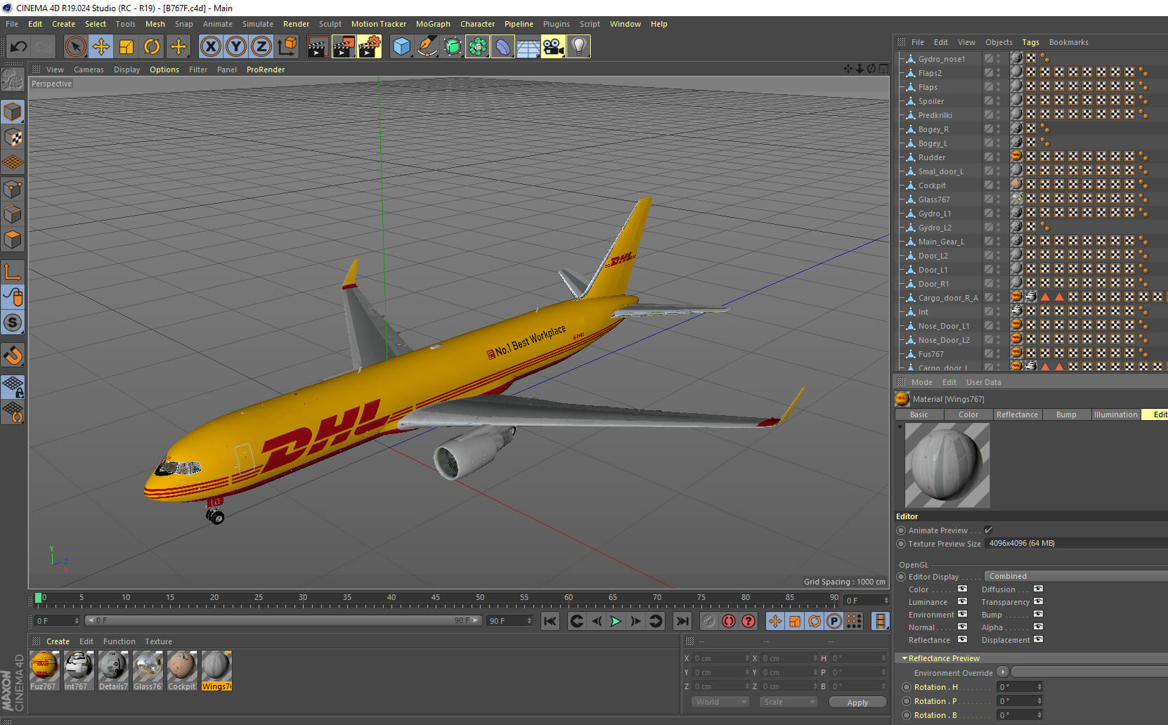Boeing 767 300 Freighter - 3D Model by citizensnip