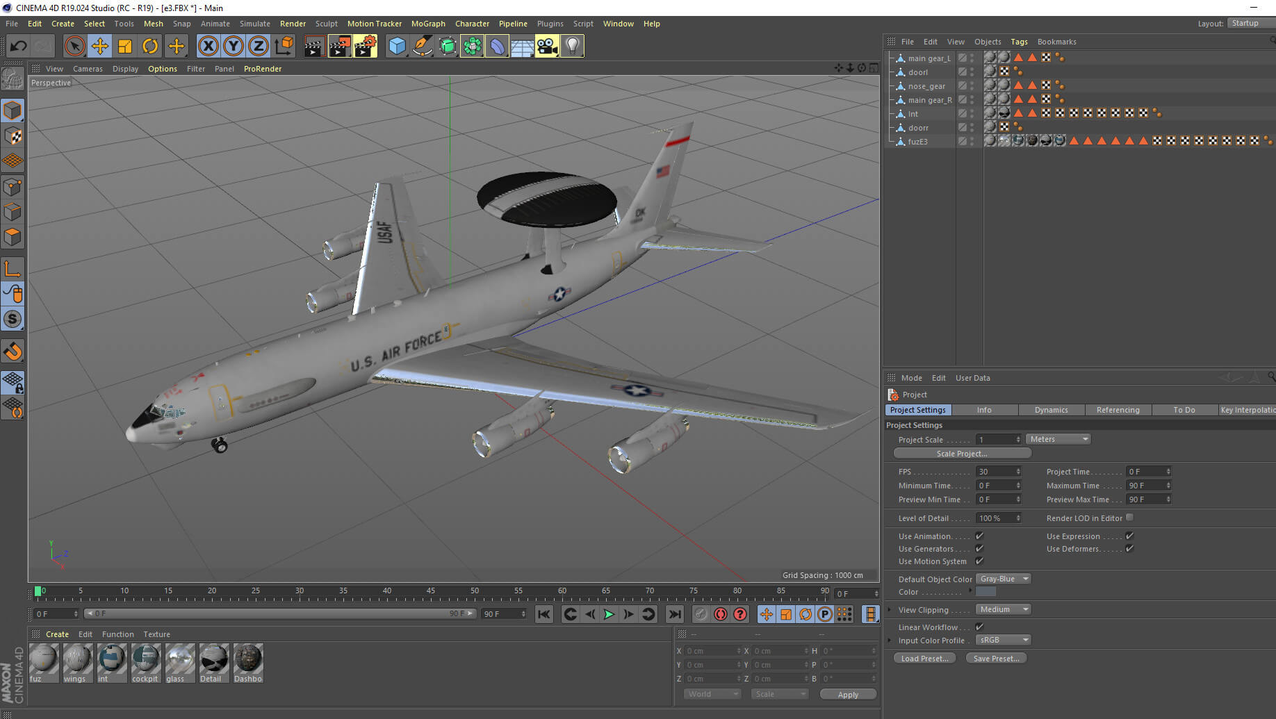 Boeing E-3 Sentry AWACS 3D Model by citizensnip