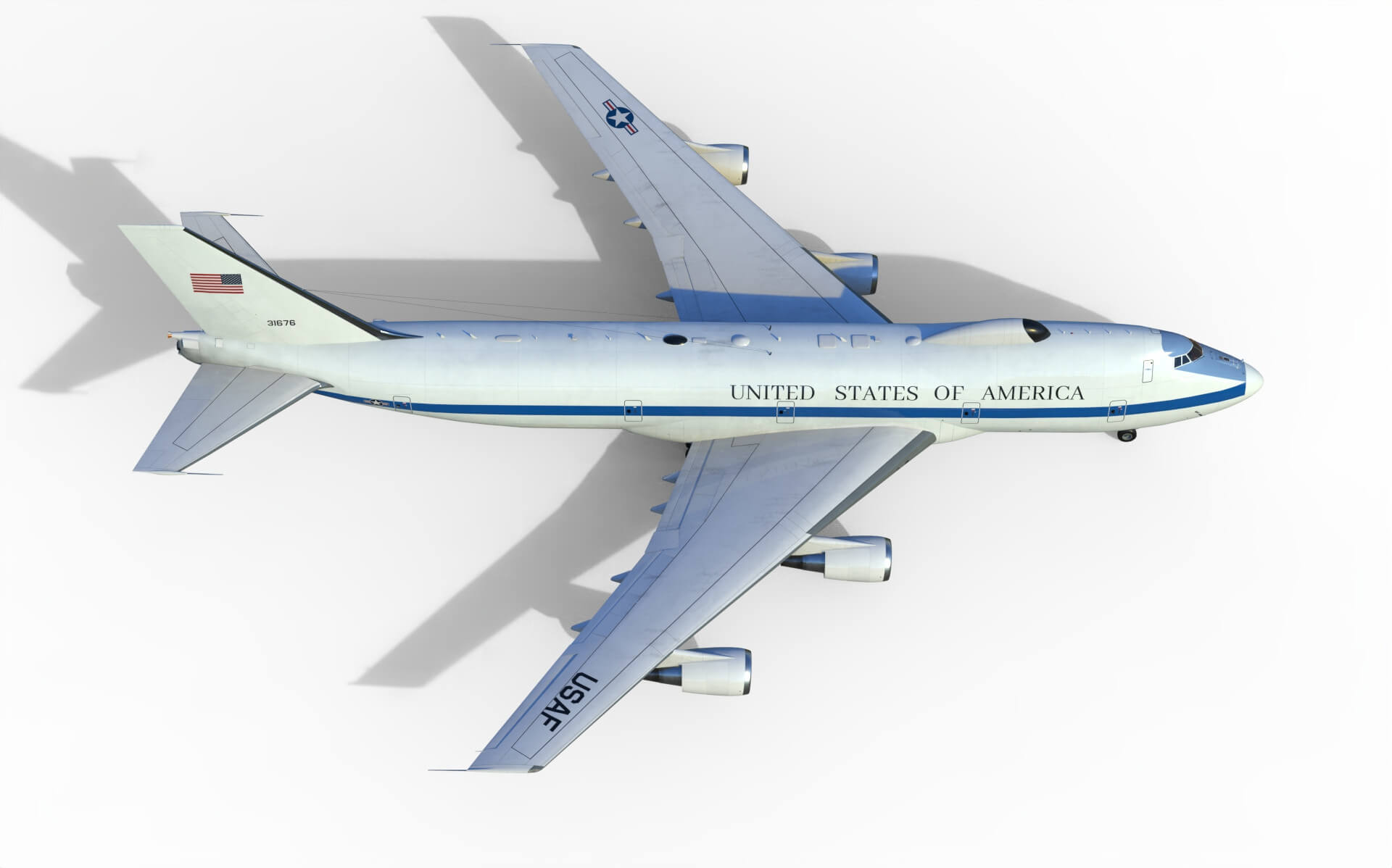Boeing E-4 Advanced Airborne Command Post 3D Model by citizensnip