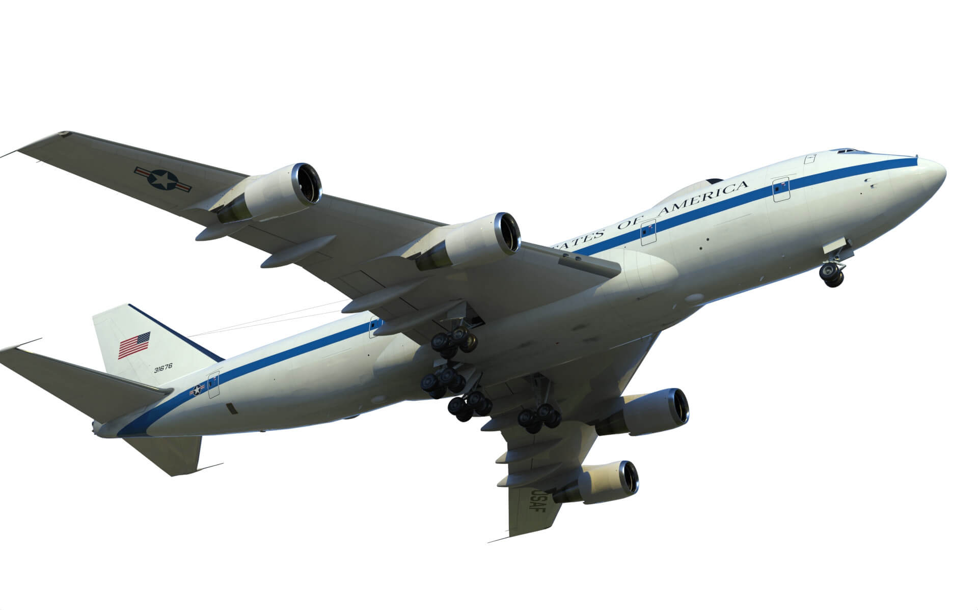 Boeing E-4 Advanced Airborne Command Post 3D Model by citizensnip