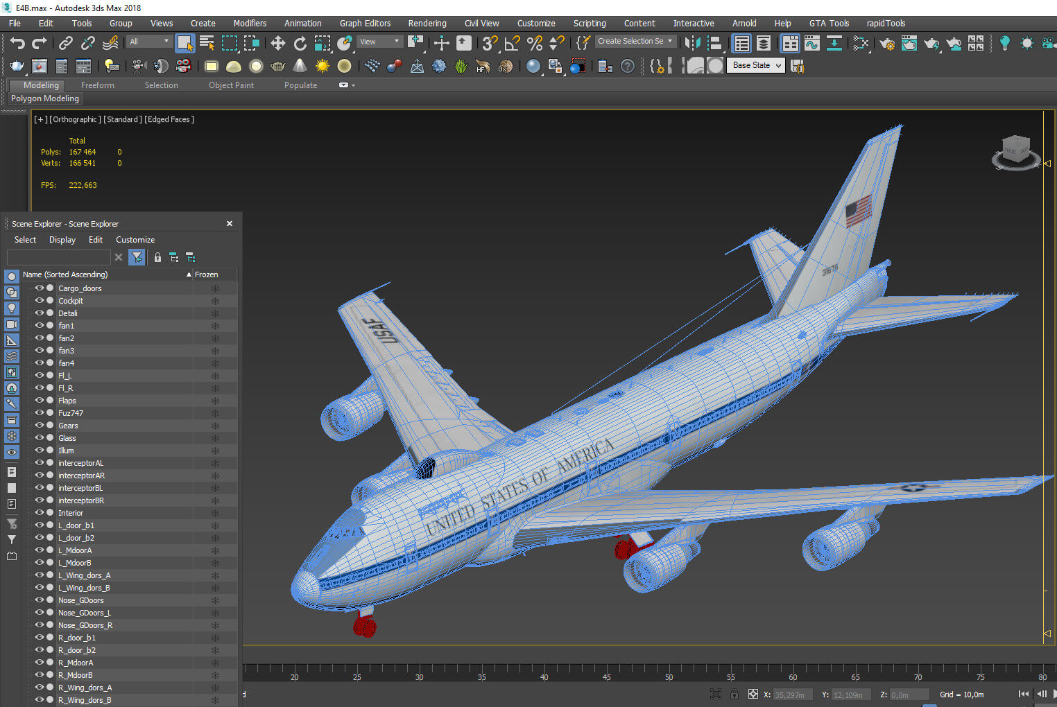 Boeing E-4 Advanced Airborne Command Post 3D Model by citizensnip