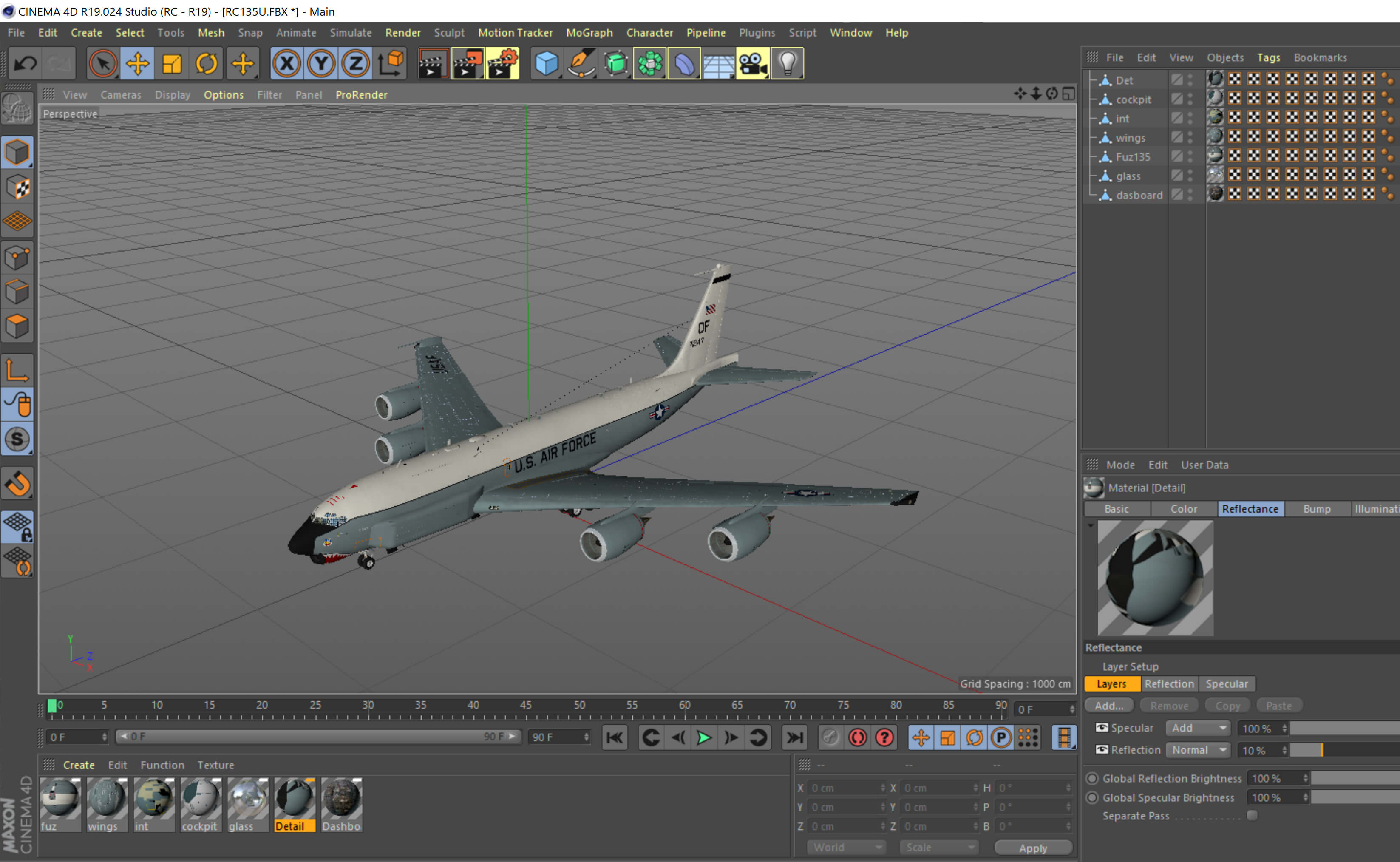 Boeing RC-135 U Combat Sent 3D Model by citizensnip