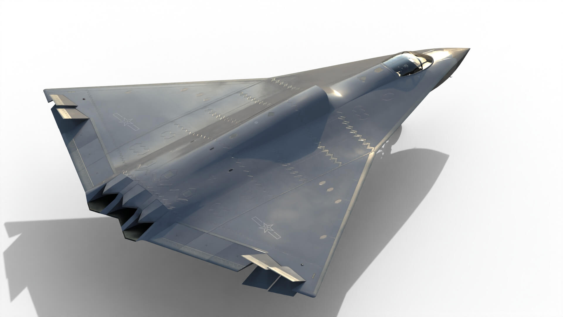 Chengdu J-36 Stealth Fighter 3D Model by citizensnip