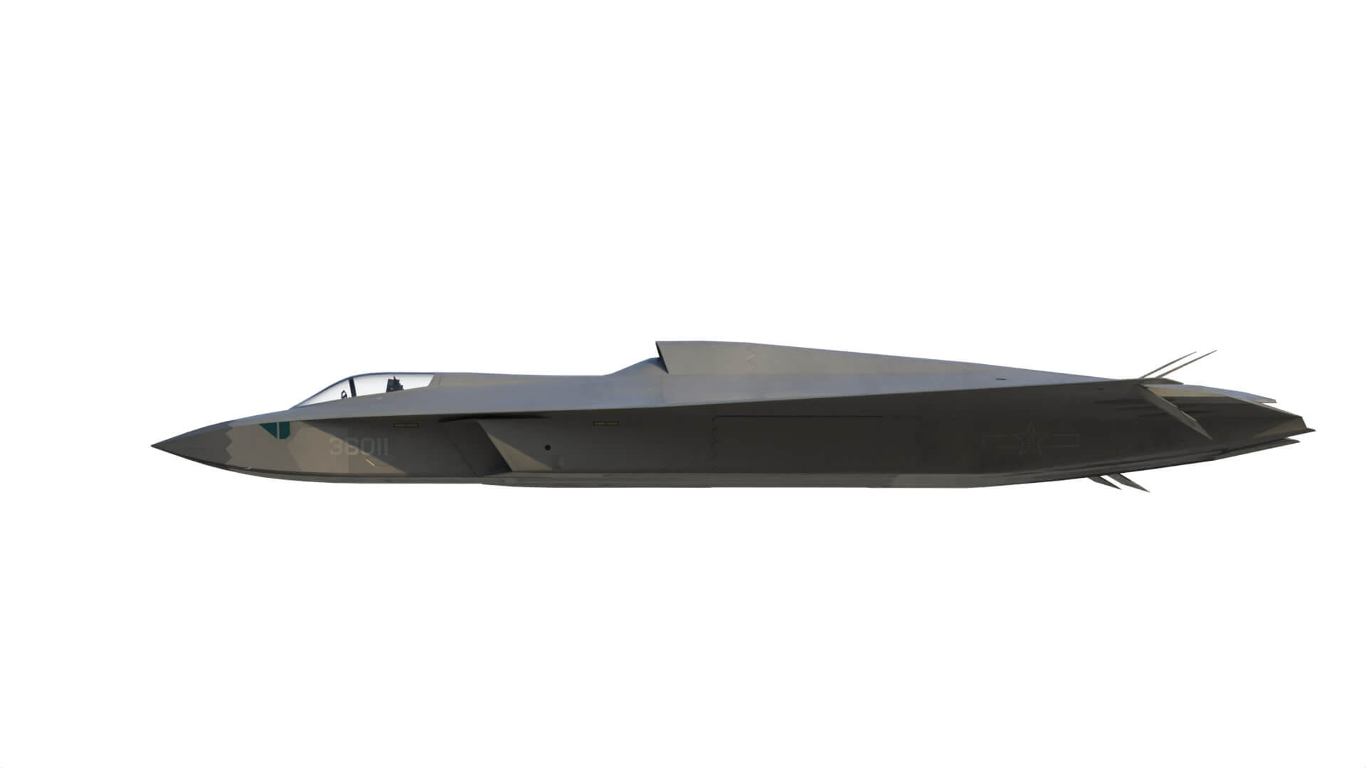 Chengdu J-36 Stealth Fighter 3D Model by citizensnip