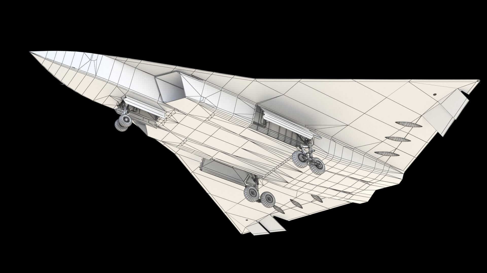 Chengdu J-36 Stealth Fighter 3D Model by citizensnip