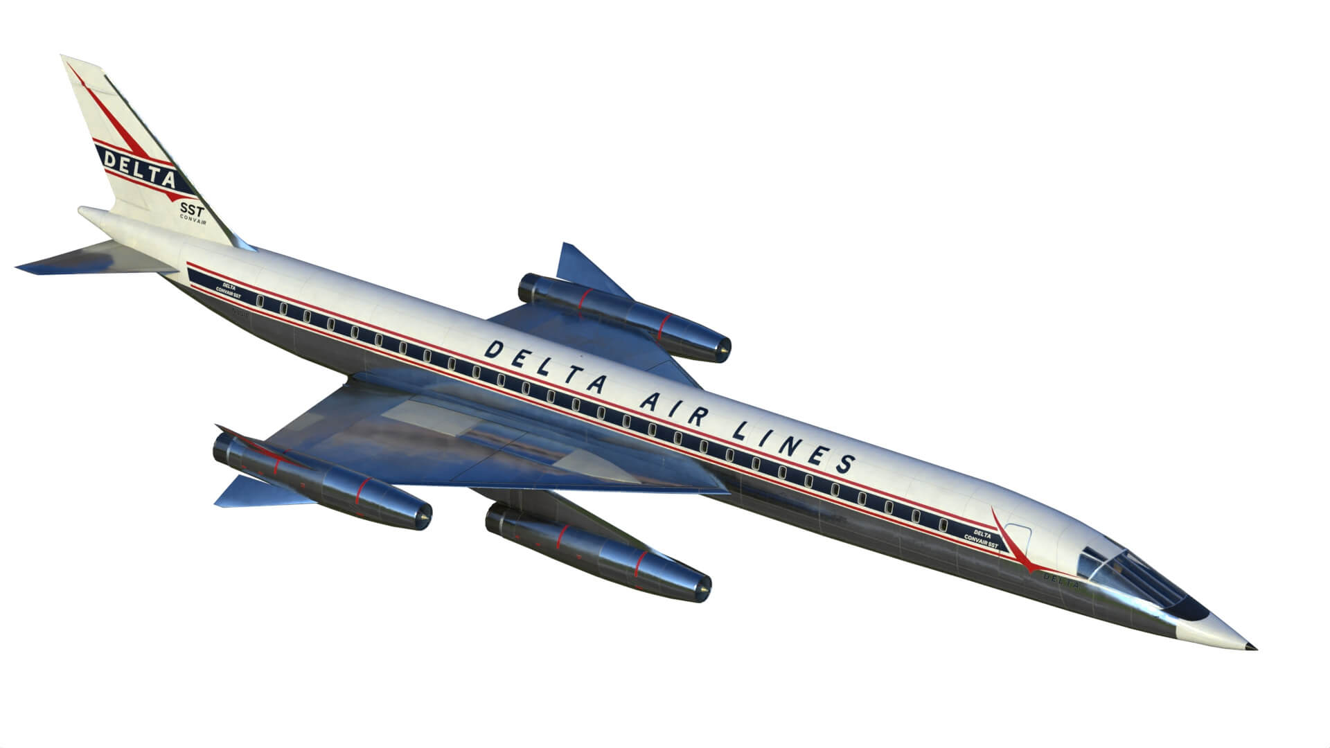 Convair 58-9 SST Airliner 3D Model by citizensnip