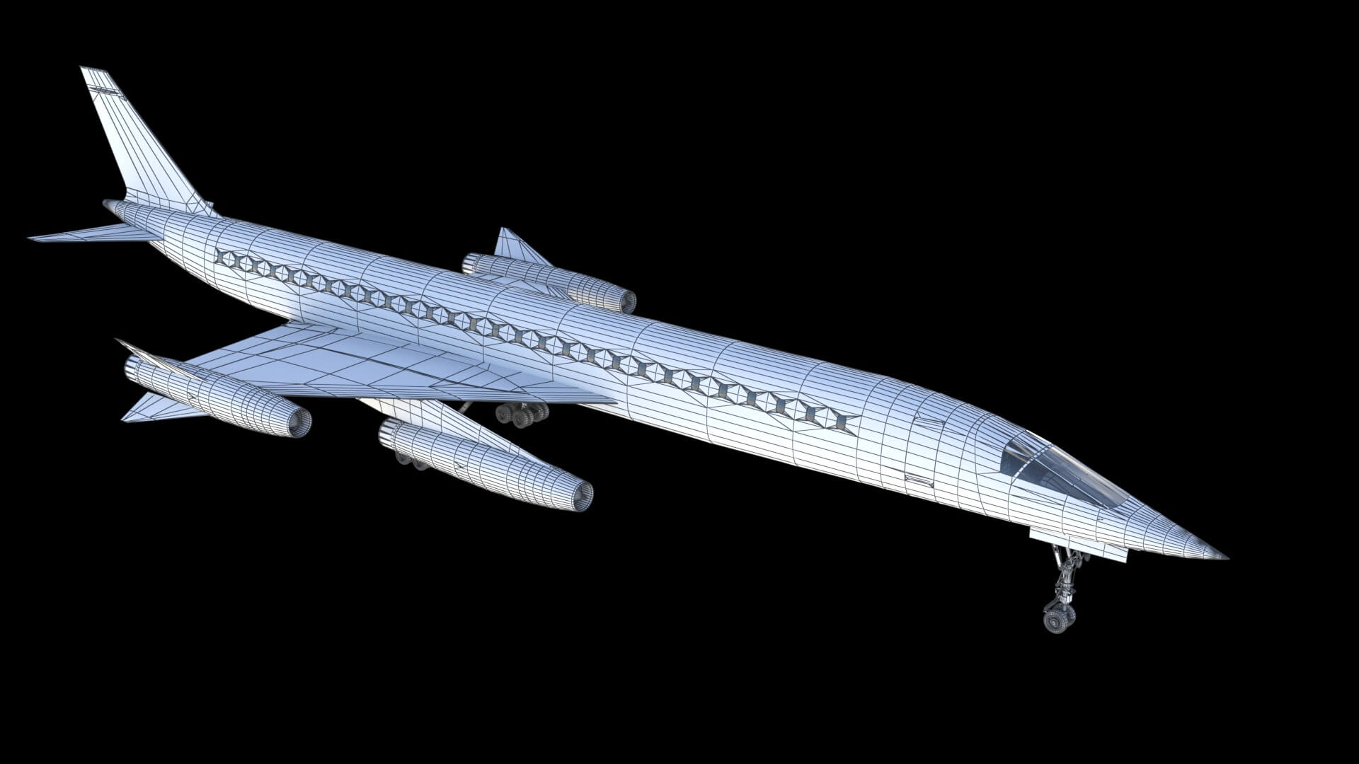 Convair 58-9 SST Airliner 3D Model by citizensnip