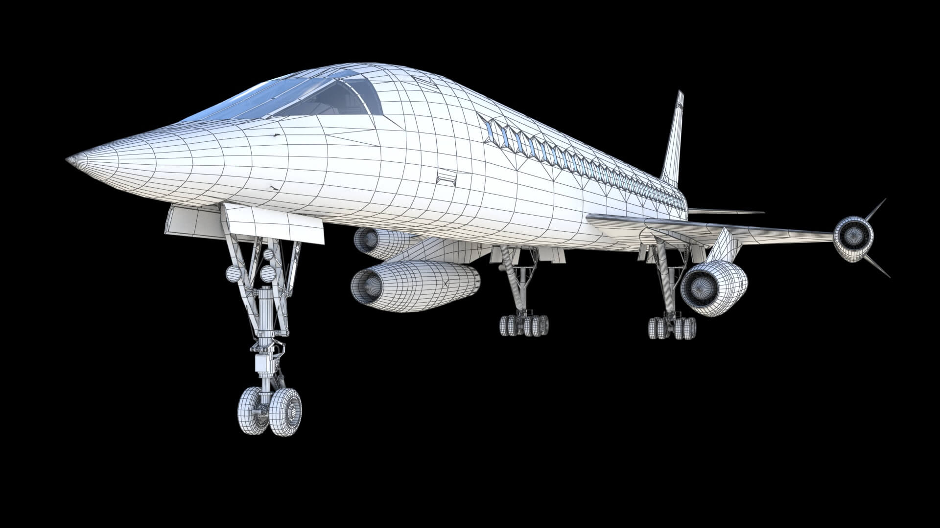 Convair 58-9 SST Airliner 3D Model by citizensnip