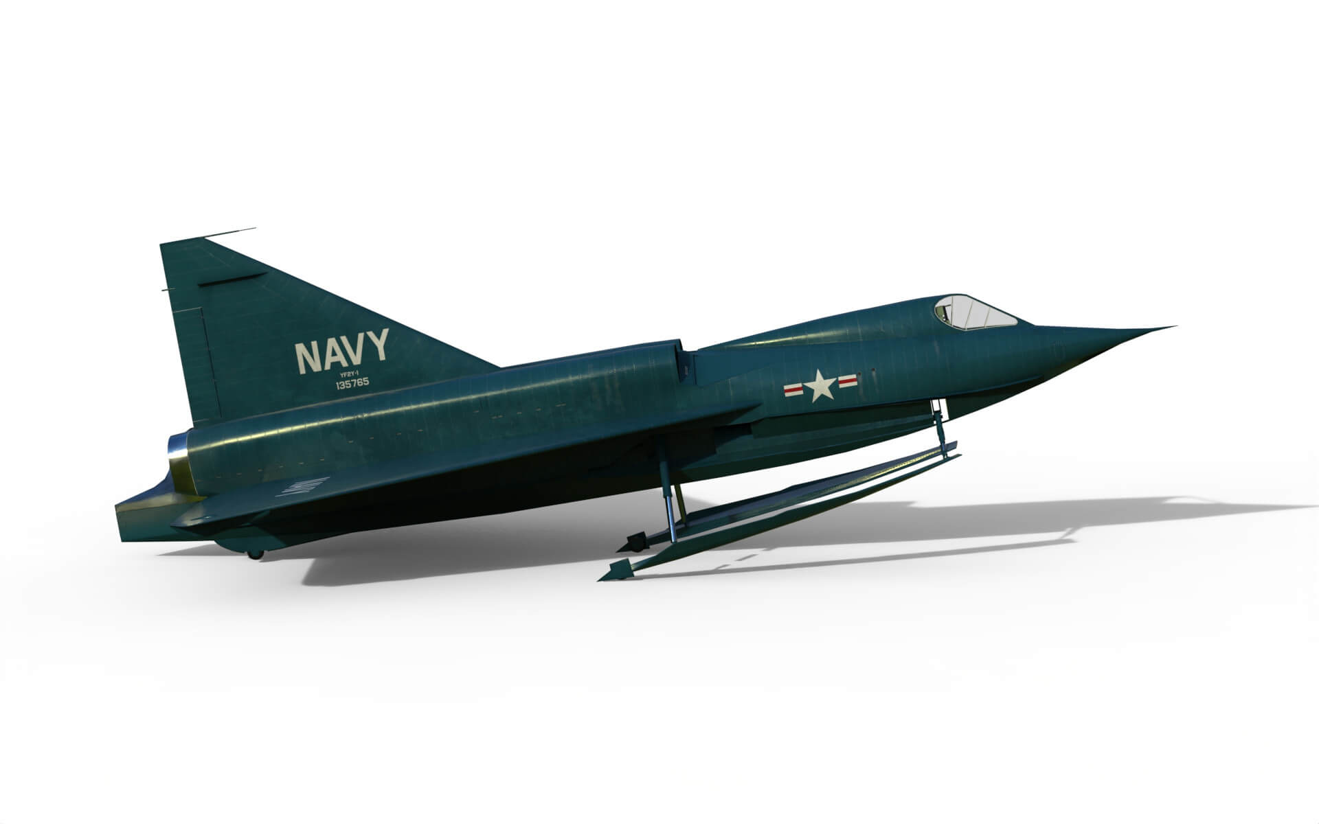 Convair Yf2Y Sea Dart Fighter - 3D Model by citizensnip