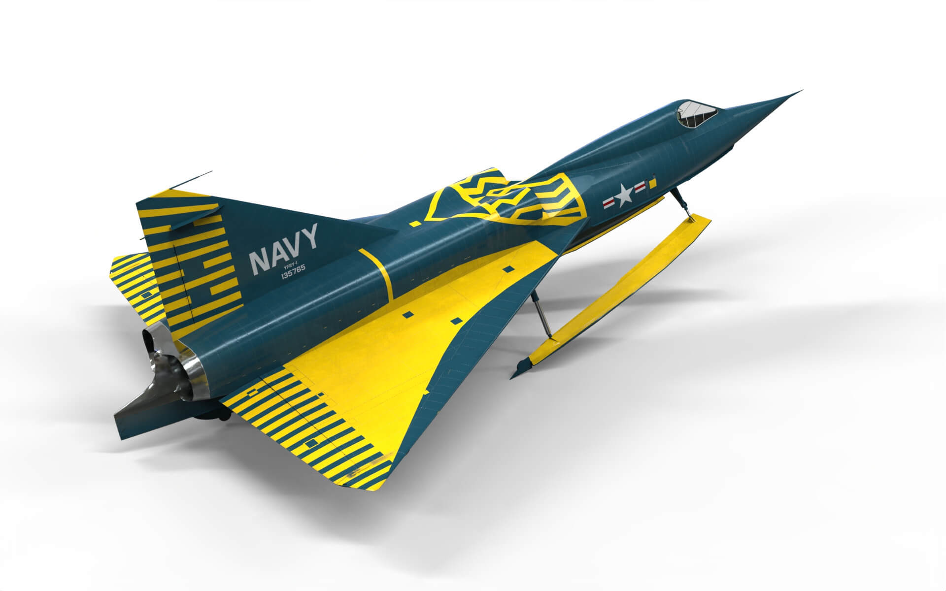Convair Yf2Y Sea Dart Fighter - 3D Model by citizensnip