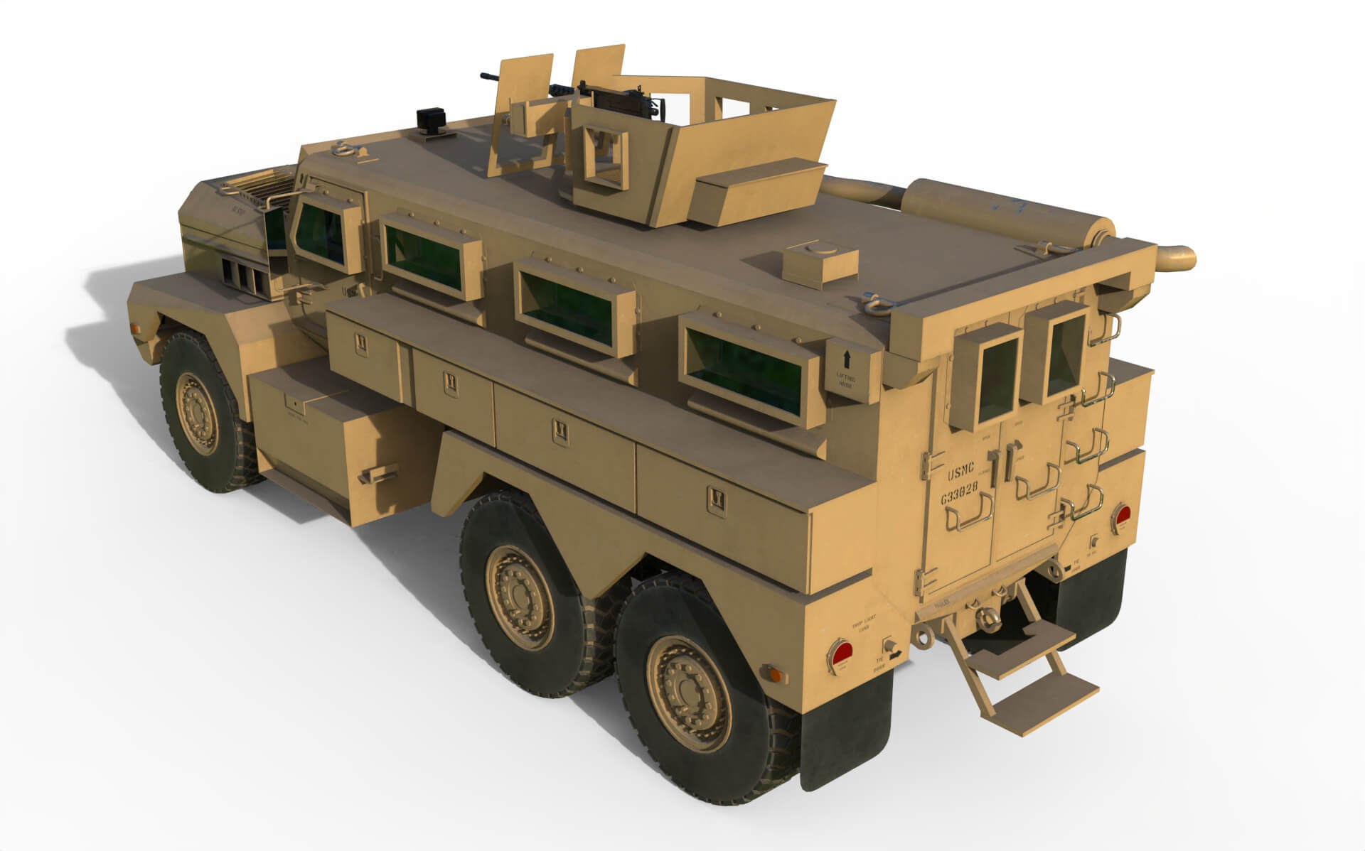 Cougar 6x6 MRAP - 3D Model by citizensnip