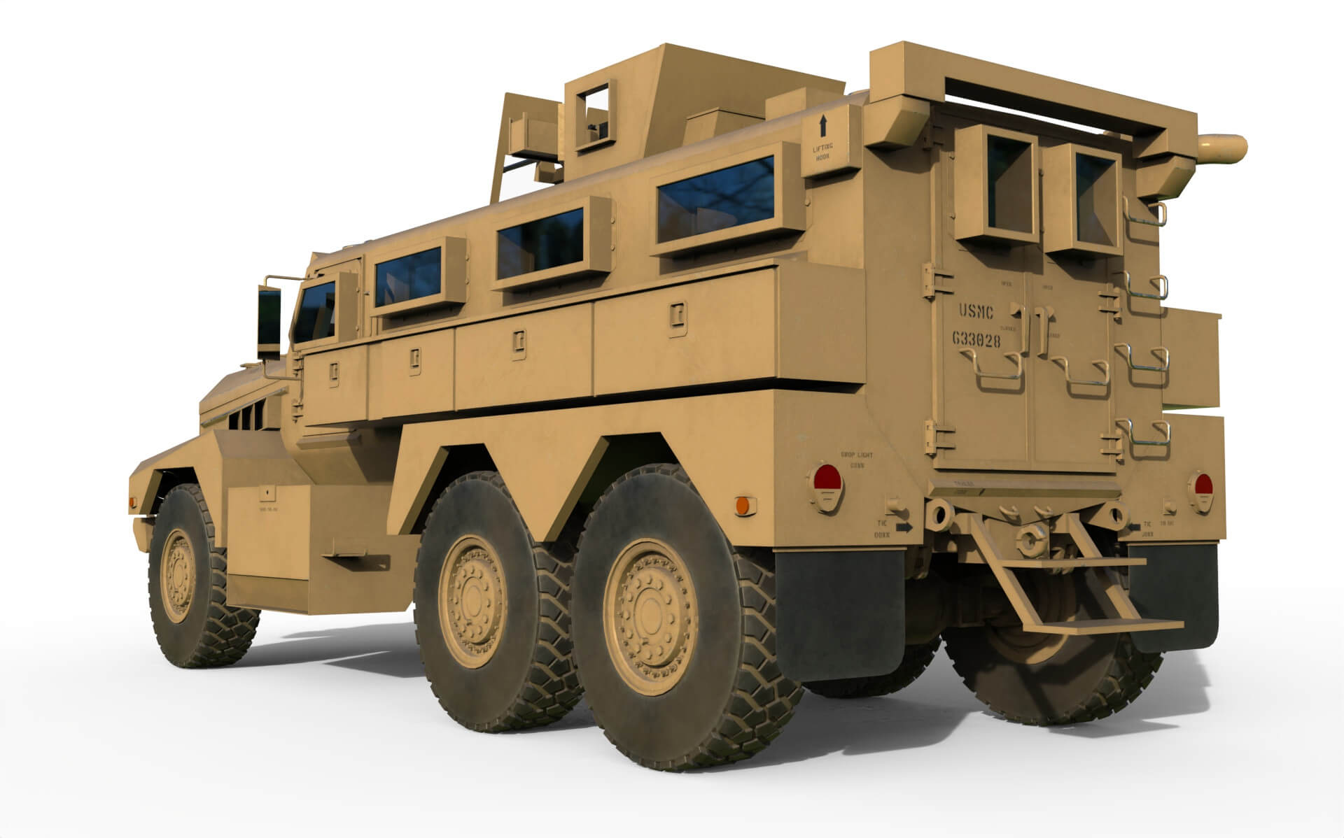Cougar 6x6 MRAP - 3D Model by citizensnip