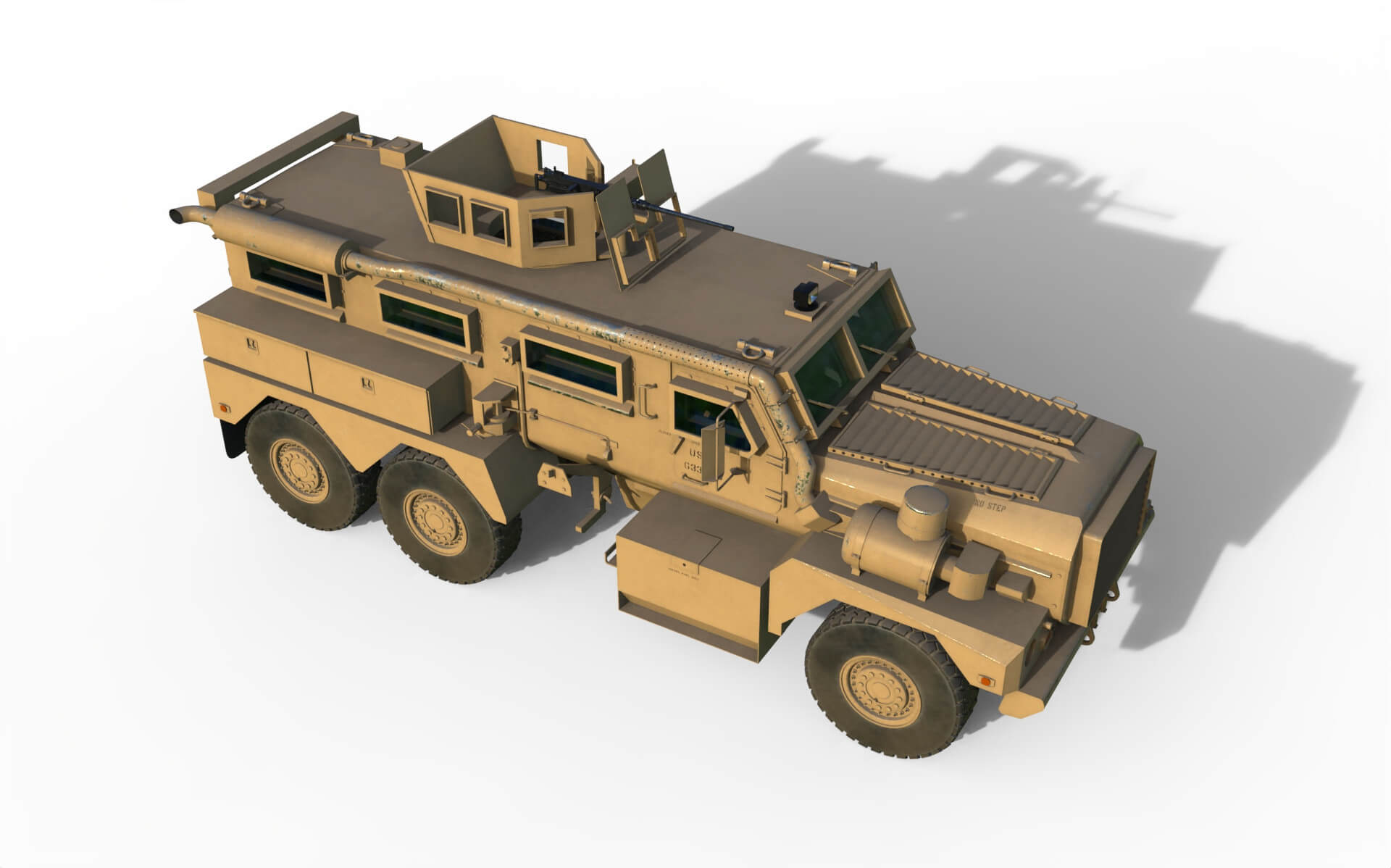 Cougar 6x6 MRAP - 3D Model by citizensnip
