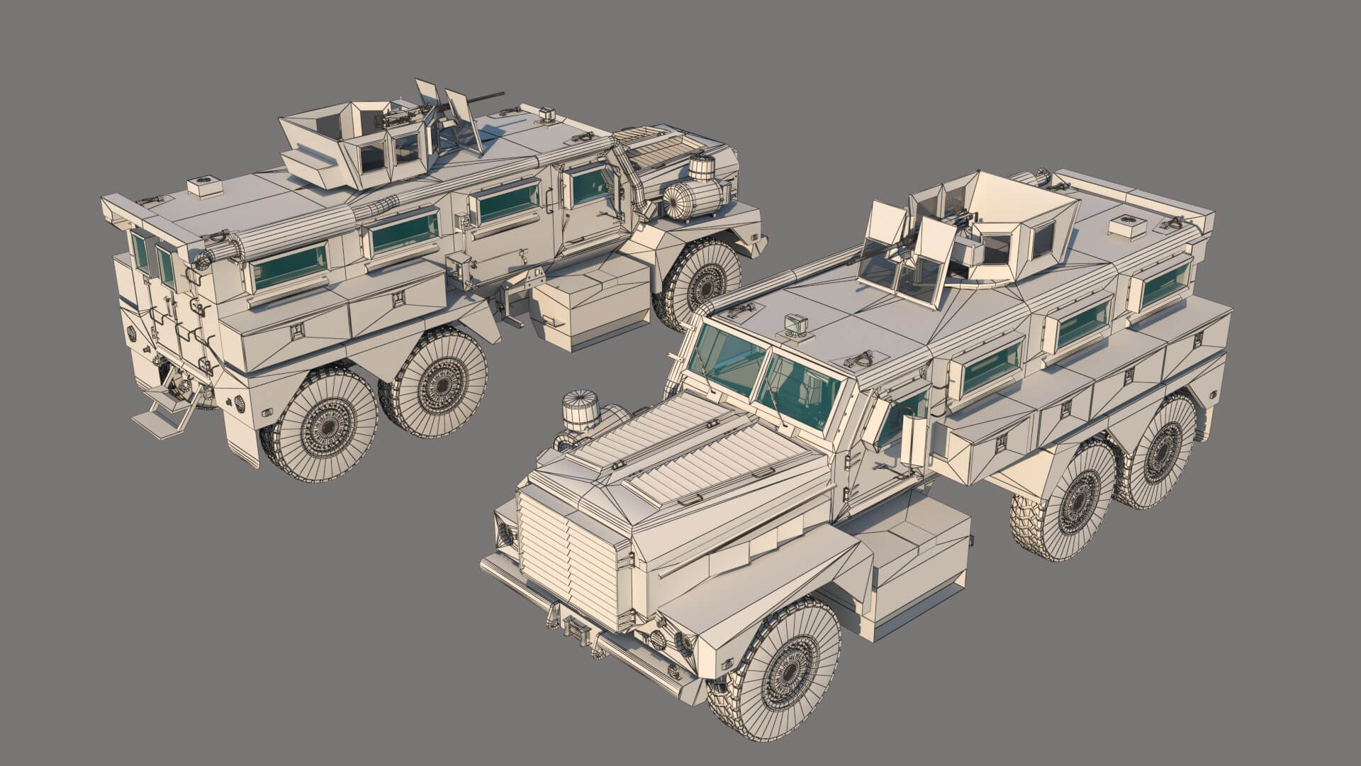 Cougar 6x6 MRAP - 3D Model by citizensnip