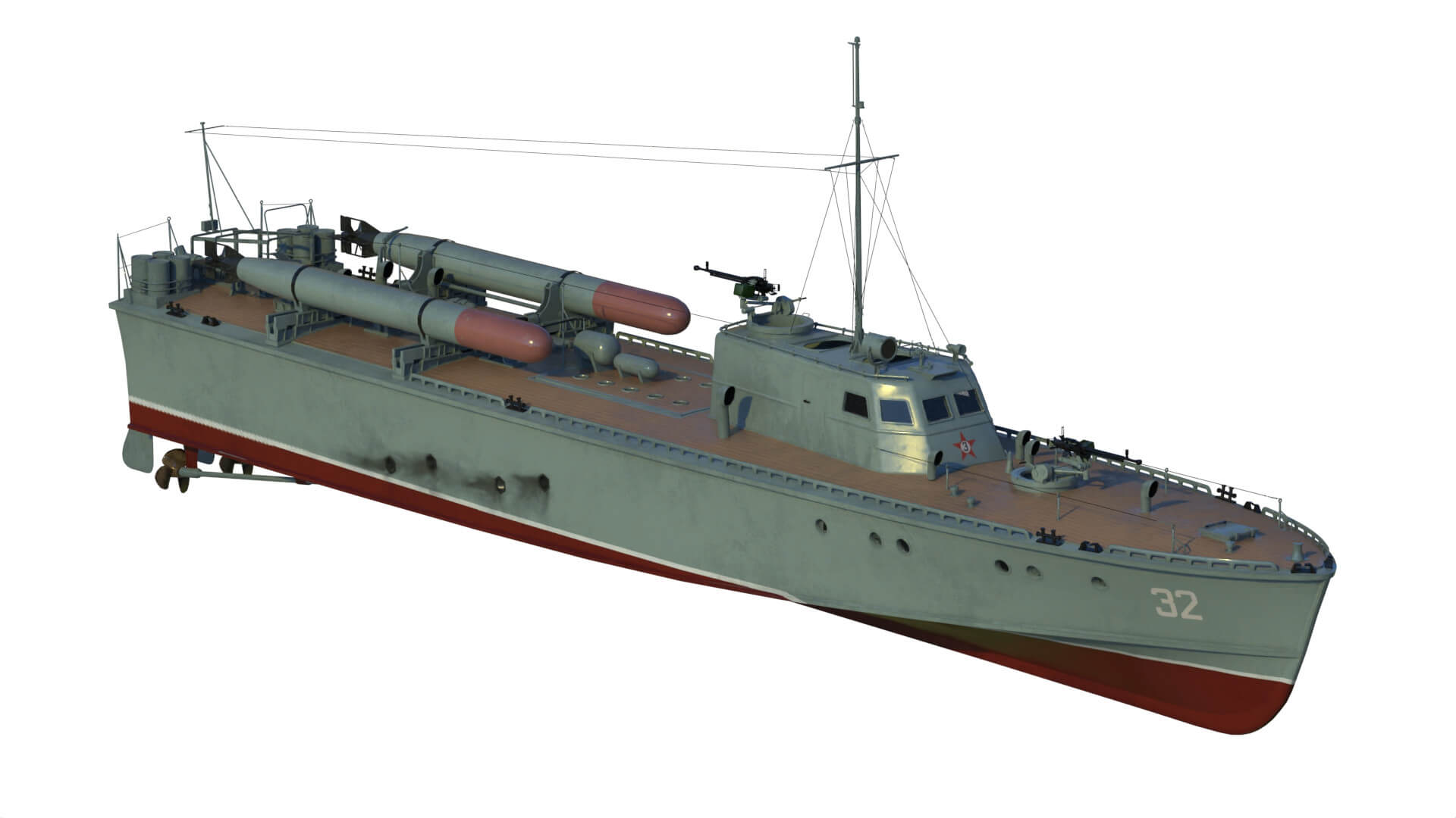 D3 Class Motor Soviet Torpedo Boat - 3D Model by citizensnip