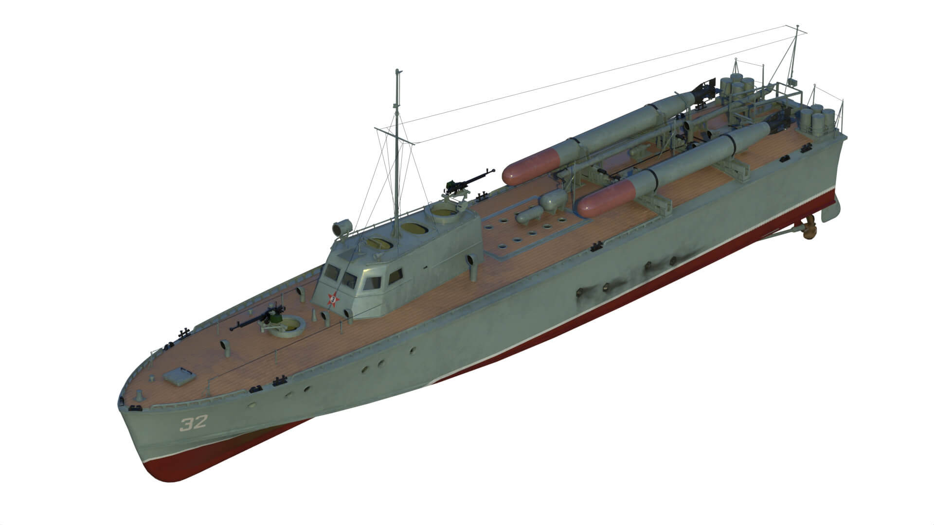 D3 Class Motor Soviet Torpedo Boat - 3D Model by citizensnip