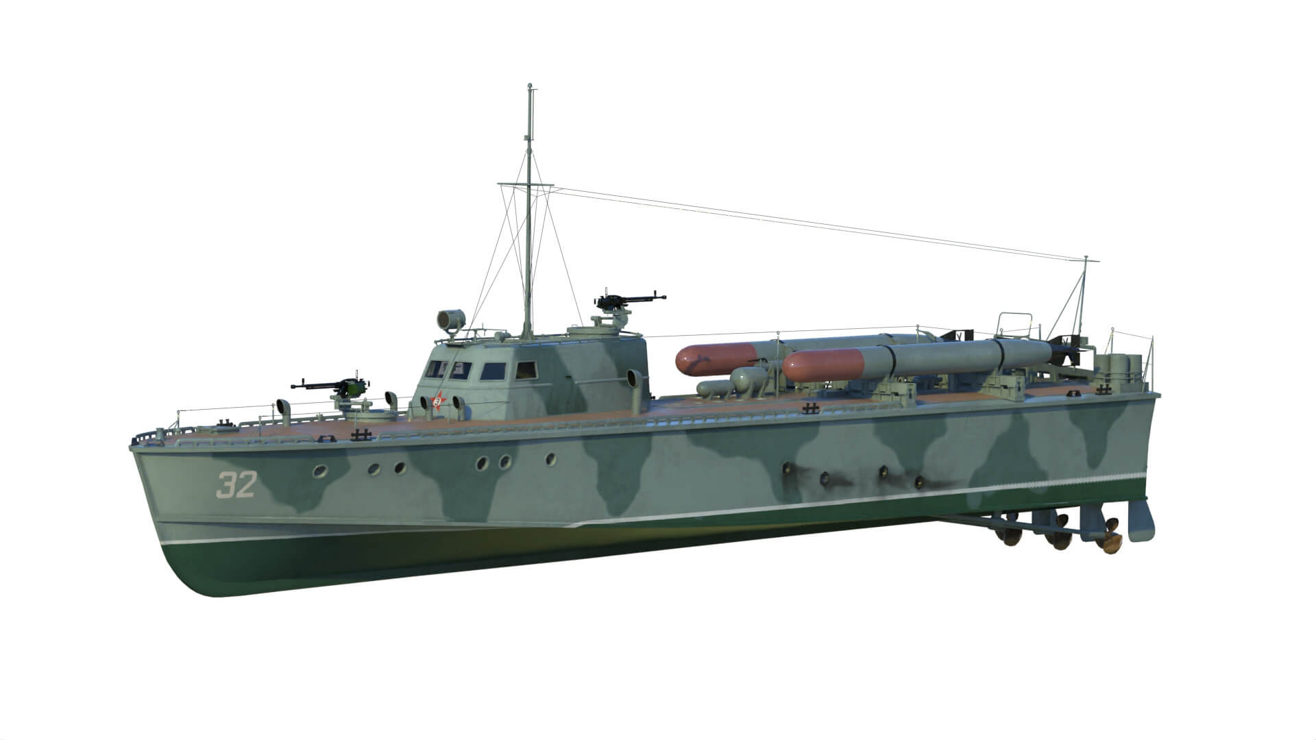 D3 Class Motor Soviet Torpedo Boat - 3D Model by citizensnip