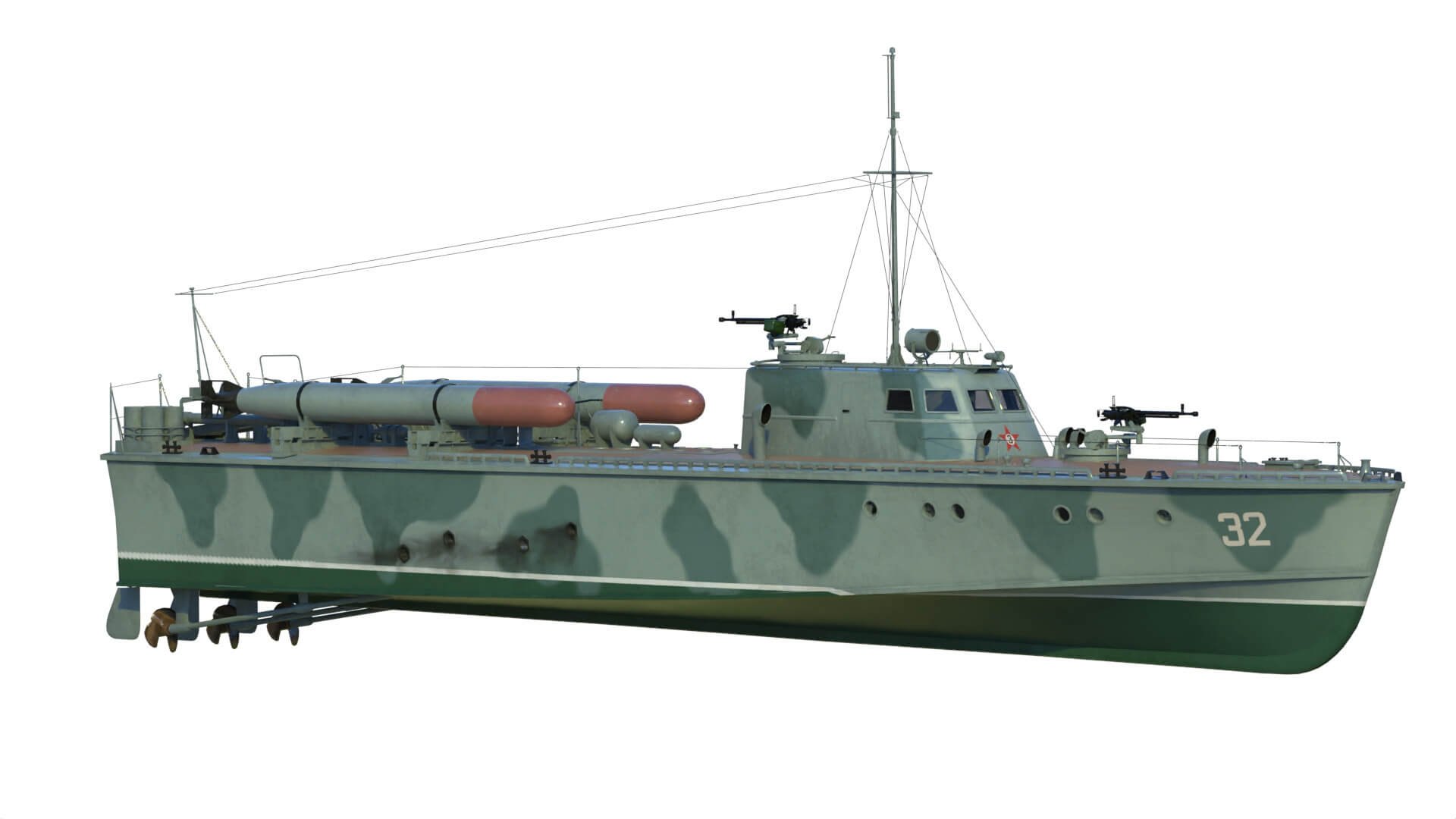 D3 Class Motor Soviet Torpedo Boat - 3D Model by citizensnip