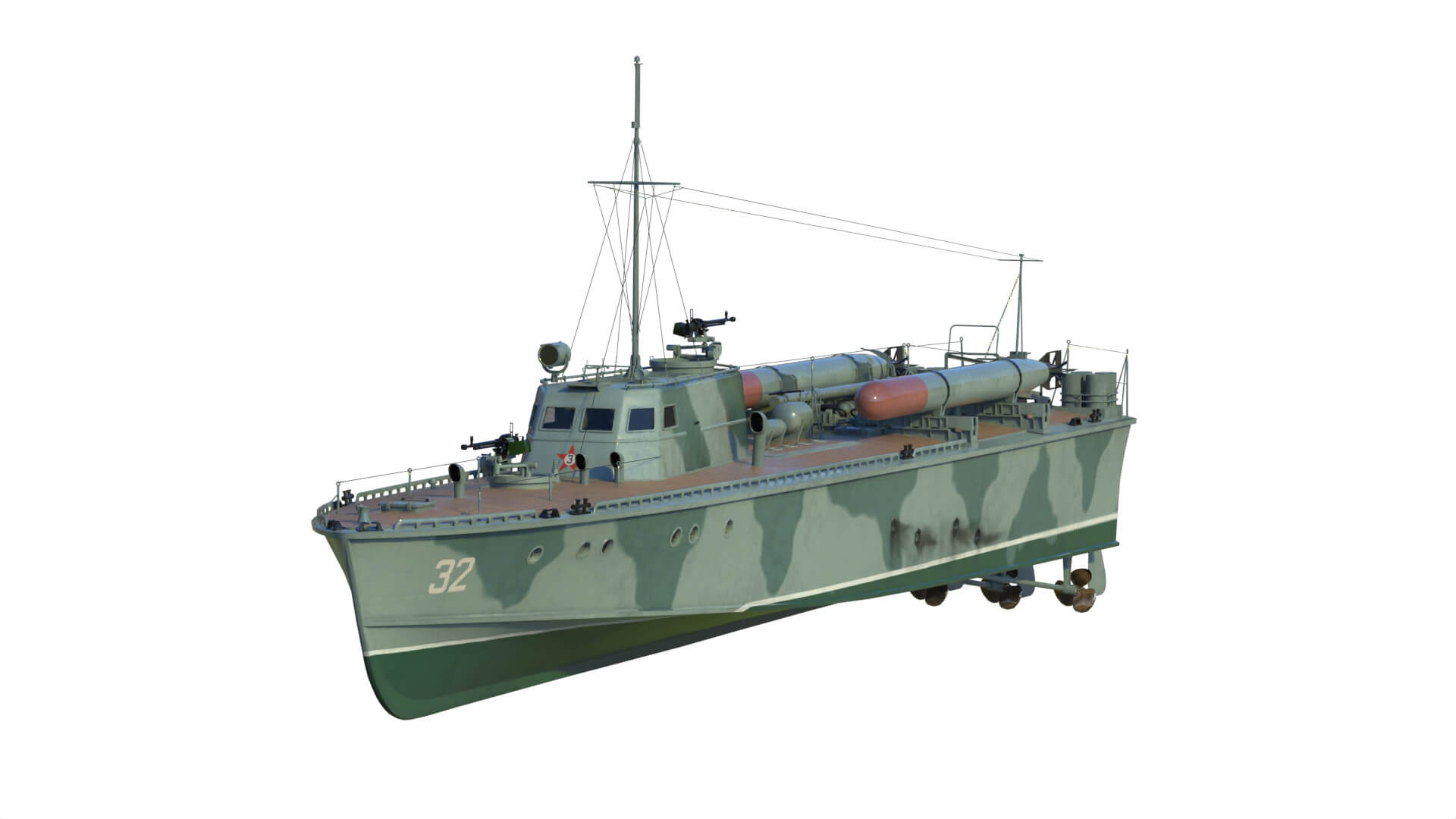 D3 Class Motor Soviet Torpedo Boat - 3D Model by citizensnip