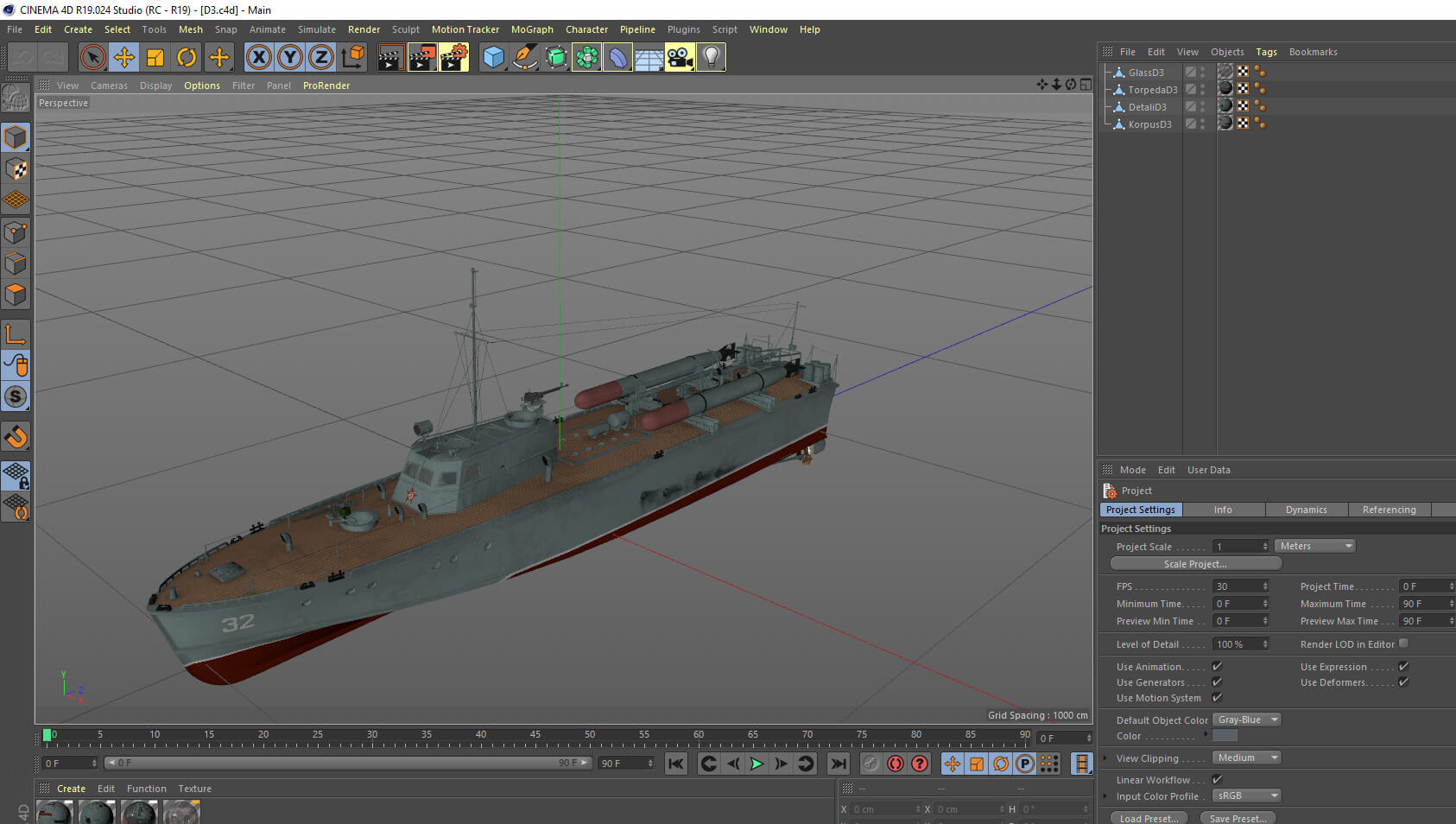 D3 Class Motor Soviet Torpedo Boat - 3D Model by citizensnip