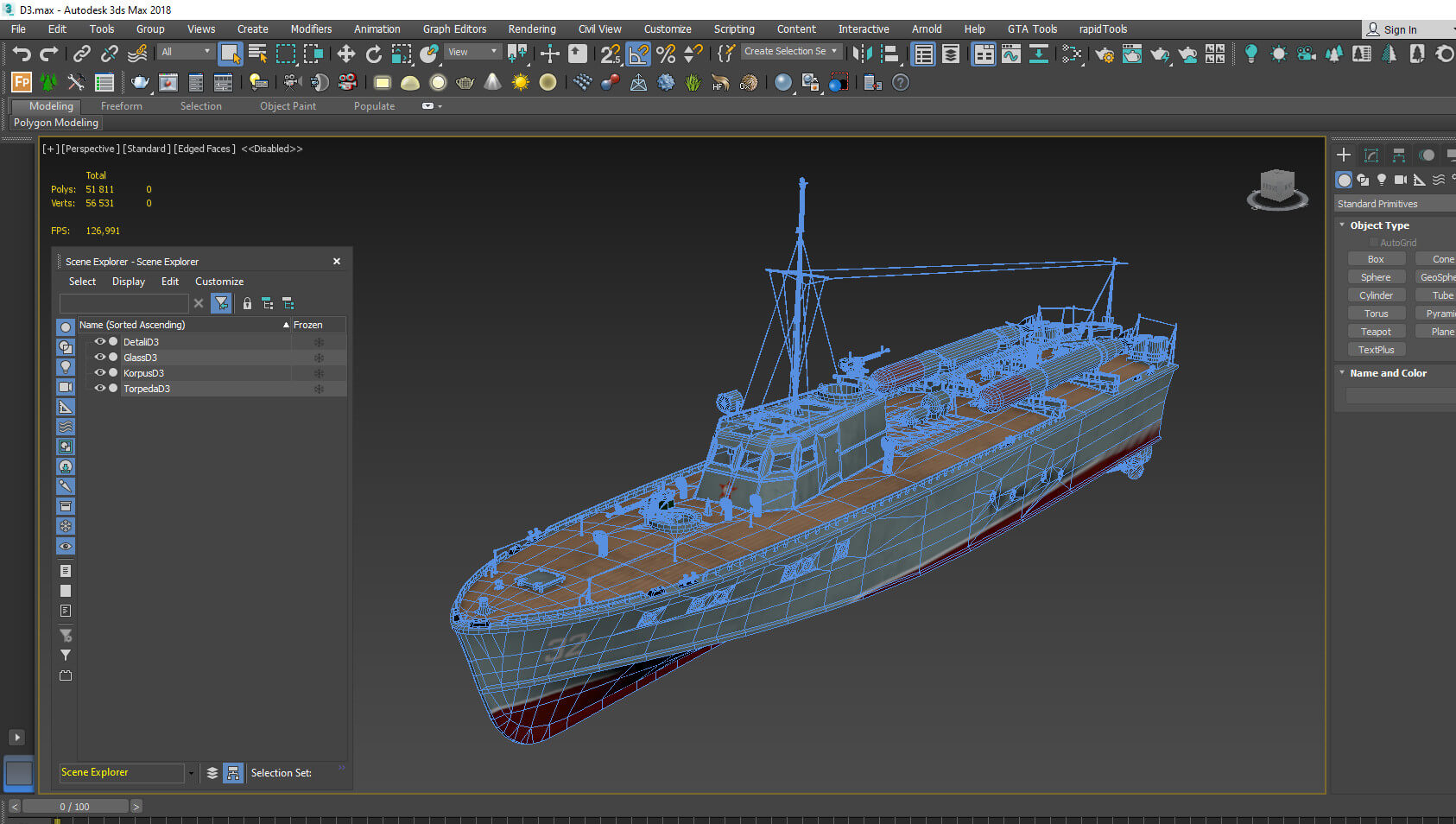 D3 Class Motor Soviet Torpedo Boat - 3D Model by citizensnip