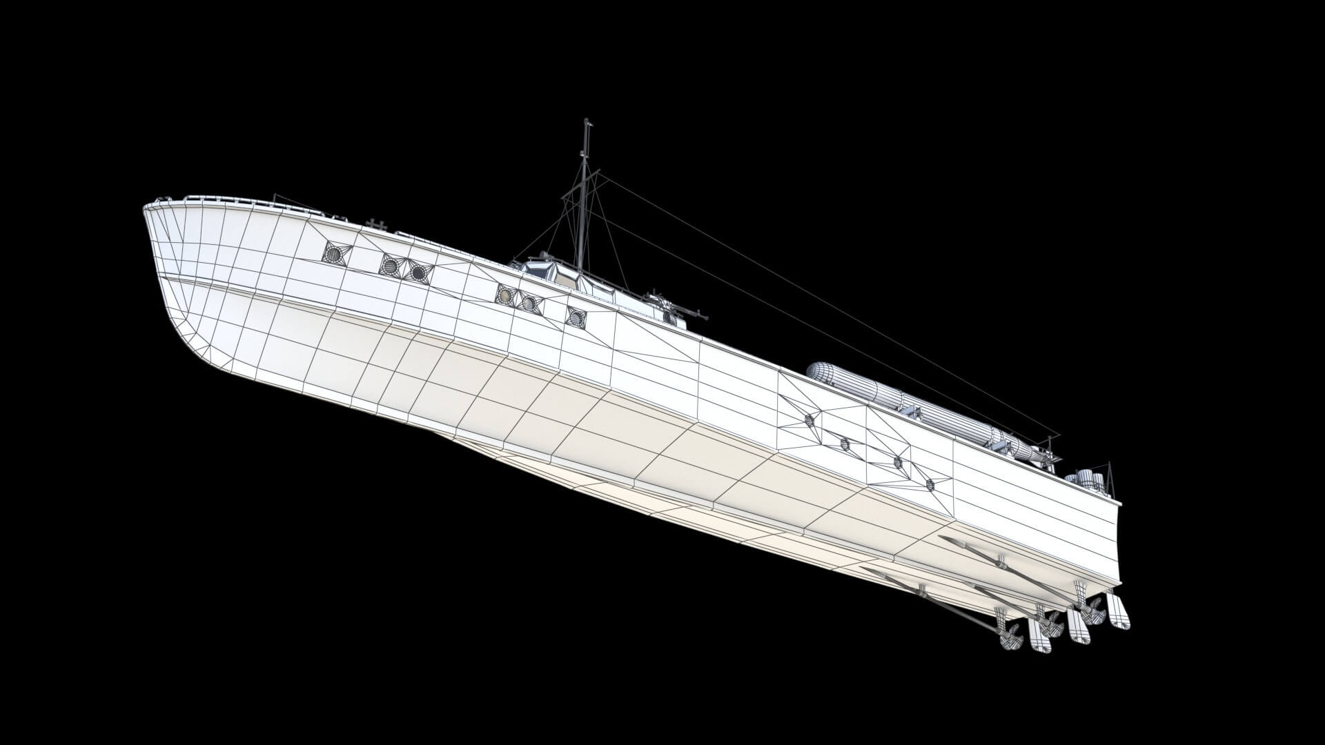 D3 Class Motor Soviet Torpedo Boat - 3D Model by citizensnip