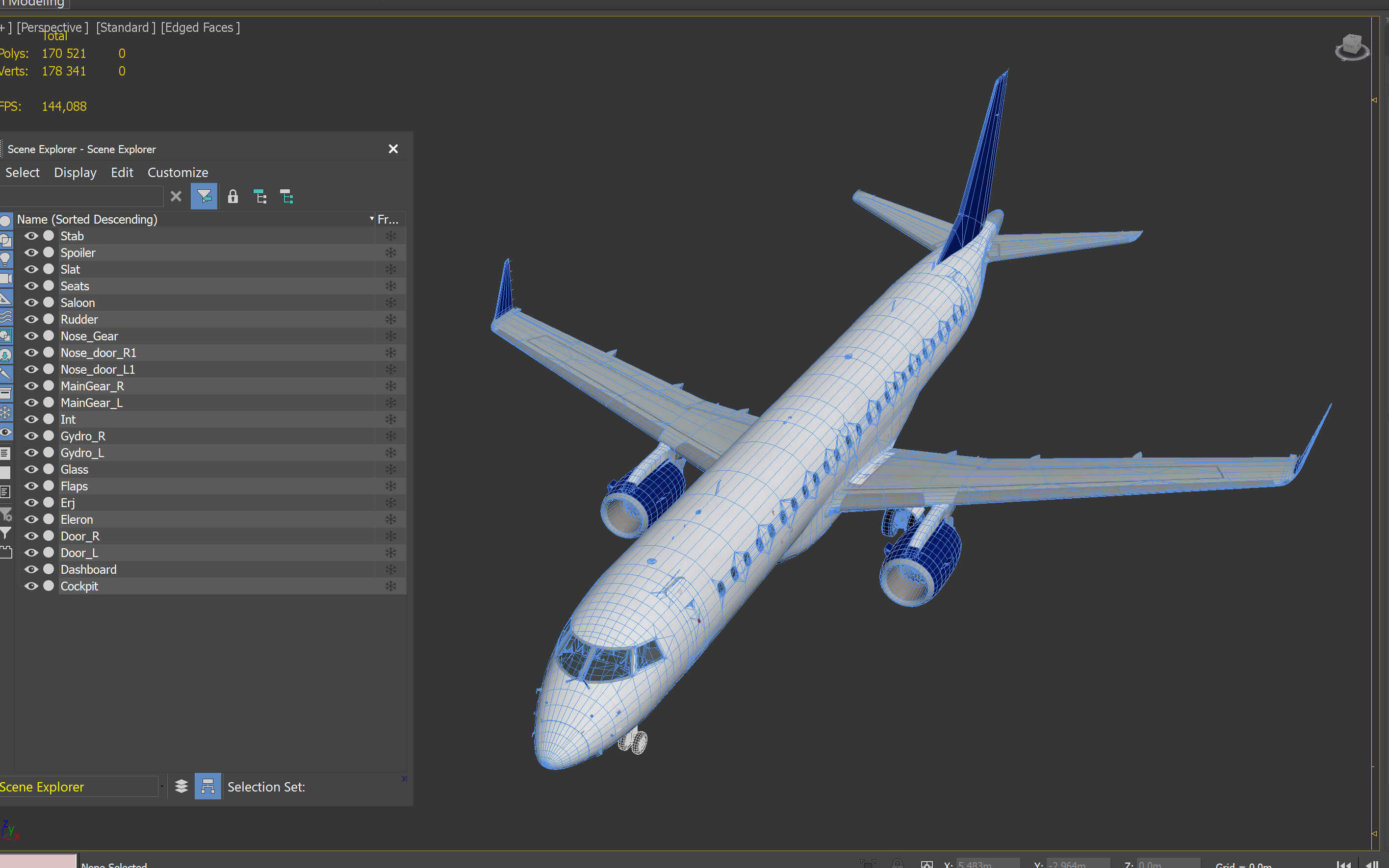 Embraer 190 ERJ-190 airliner 3D Model by citizensnip