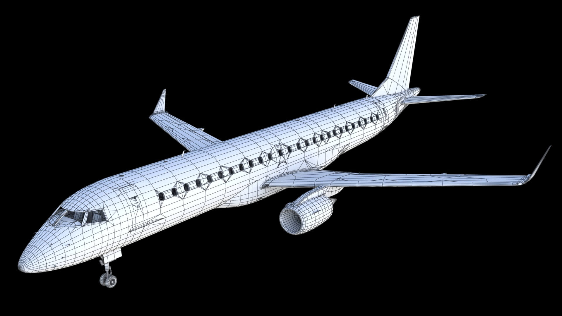 Embraer 190 ERJ-190 airliner 3D Model by citizensnip
