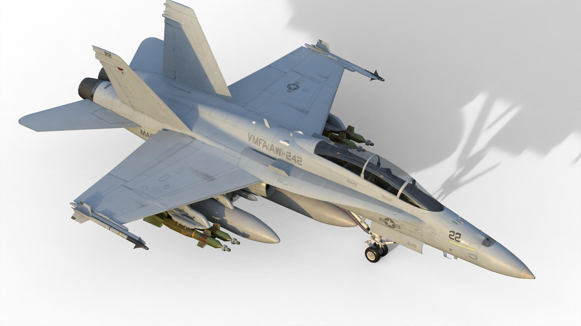 F-18 Hornet Fighter 3D Model by citizensnip