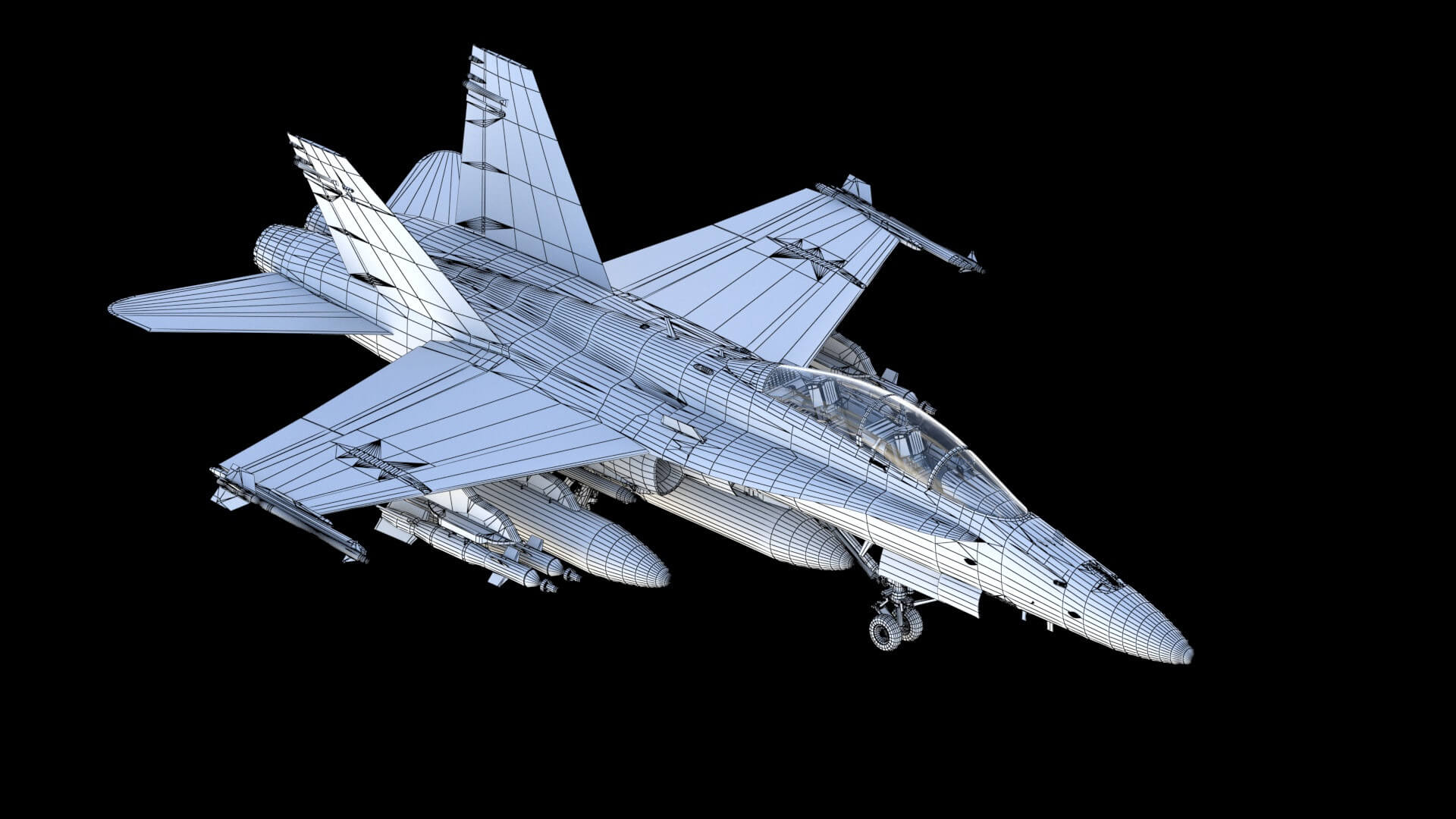 F-18 Hornet Fighter 3D Model by citizensnip