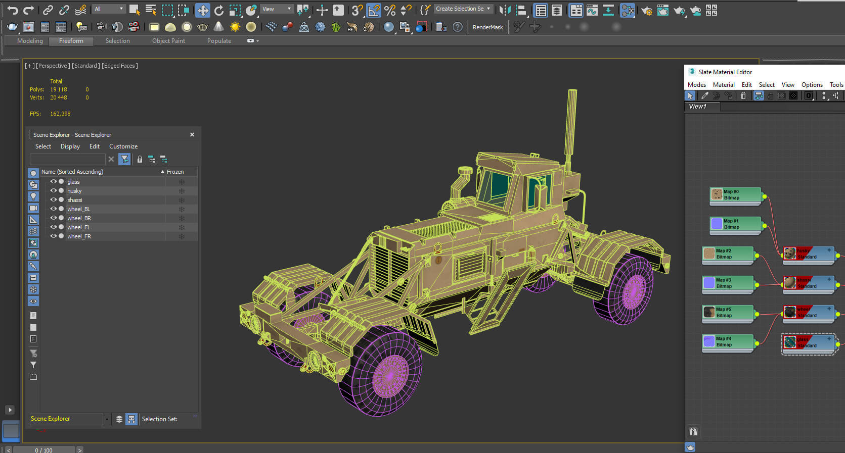 Husky Mine Detection Vehicle - 3D Model by citizensnip