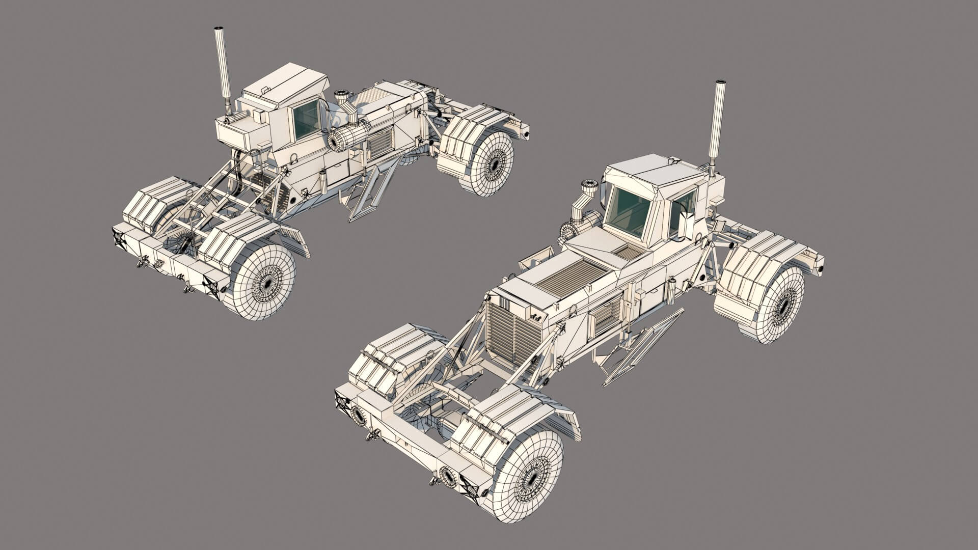 Husky Mine Detection Vehicle - 3D Model by citizensnip