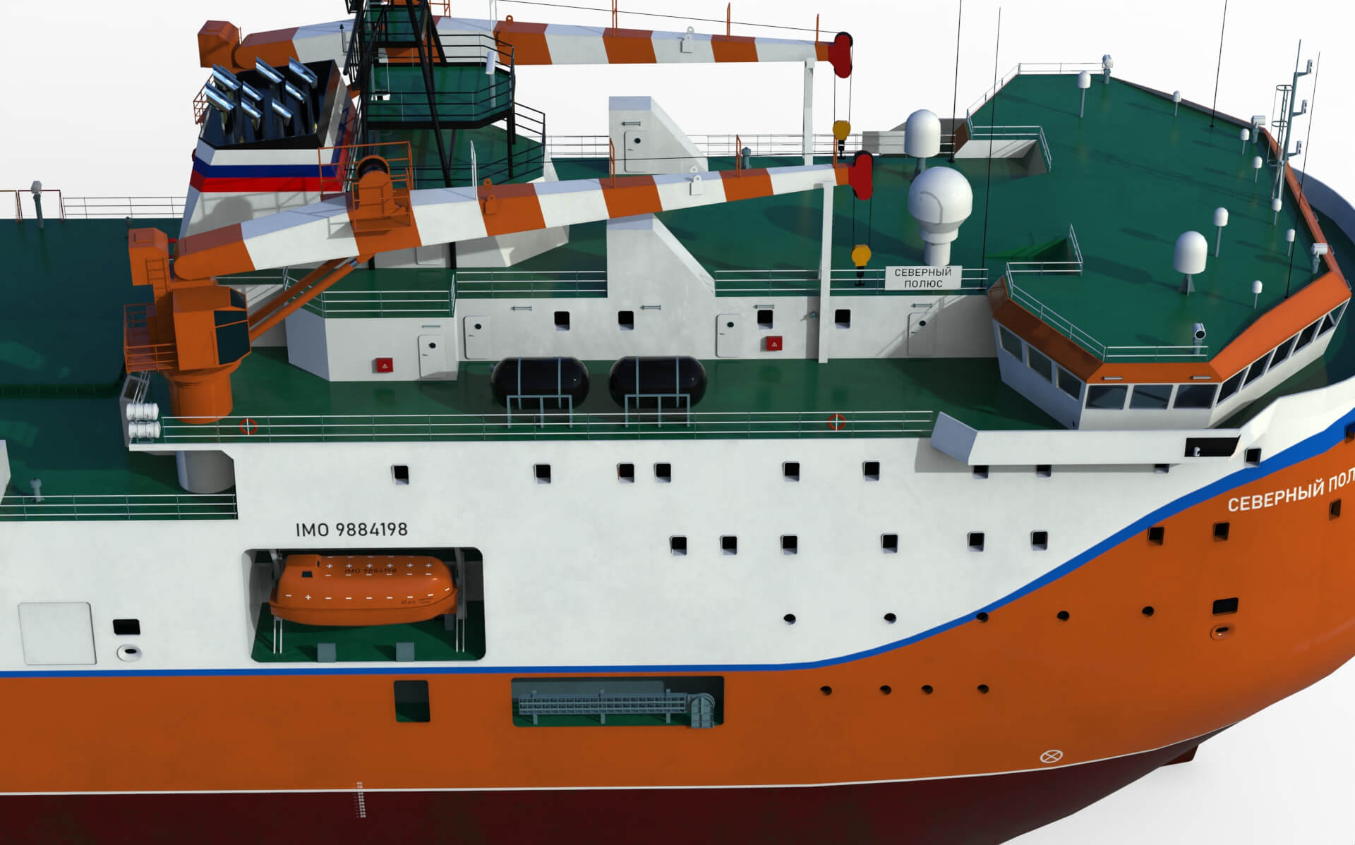 Ice-Resistant Self-Propelled Platform North Pole Project 009 3D Model ...