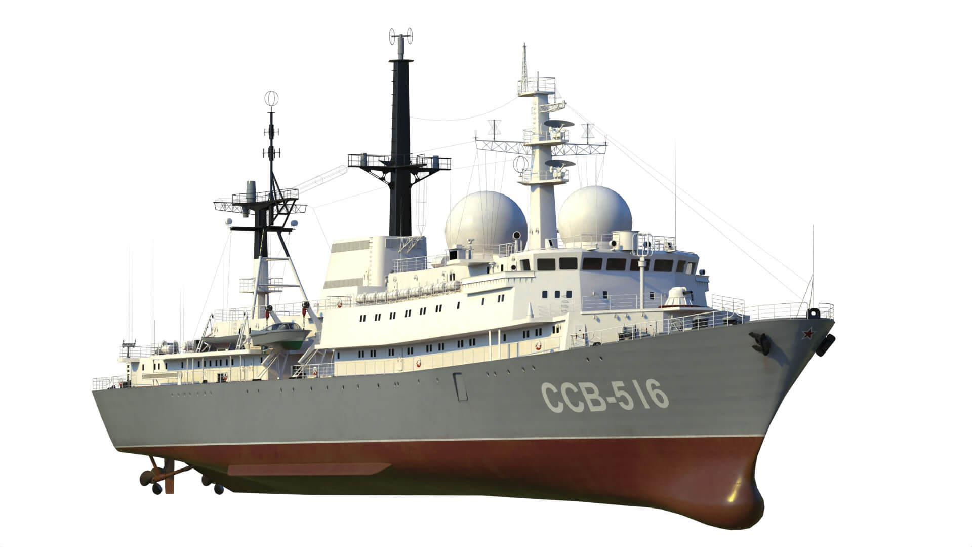 Intelligence Ship SSV-80 Project 1826 Lira 3D Model by citizensnip