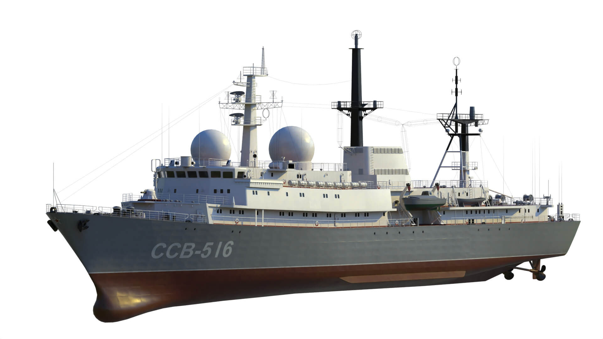 Intelligence Ship SSV-80 Project 1826 Lira 3D Model by citizensnip