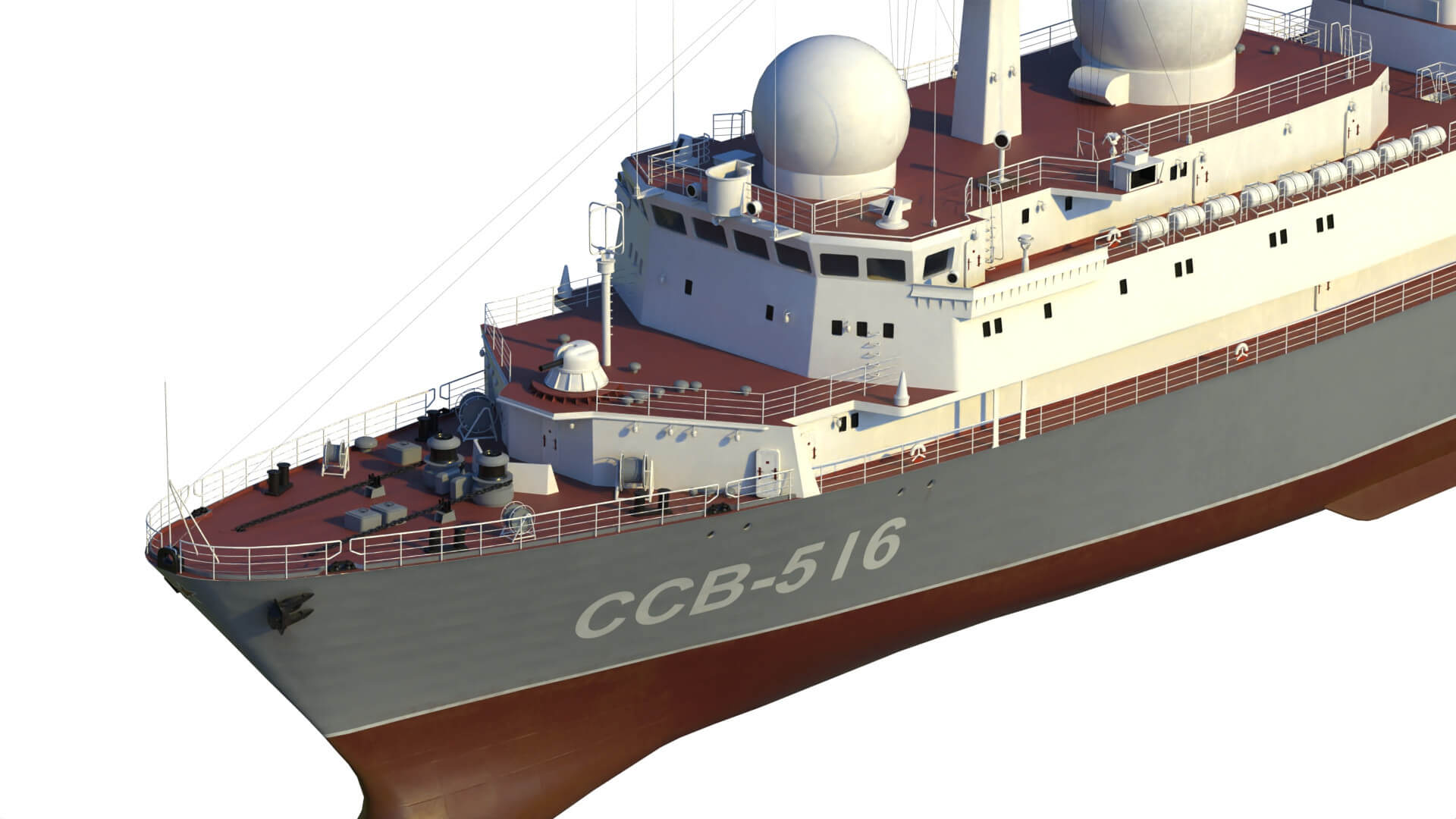 Intelligence Ship SSV-80 Project 1826 Lira 3D Model by citizensnip