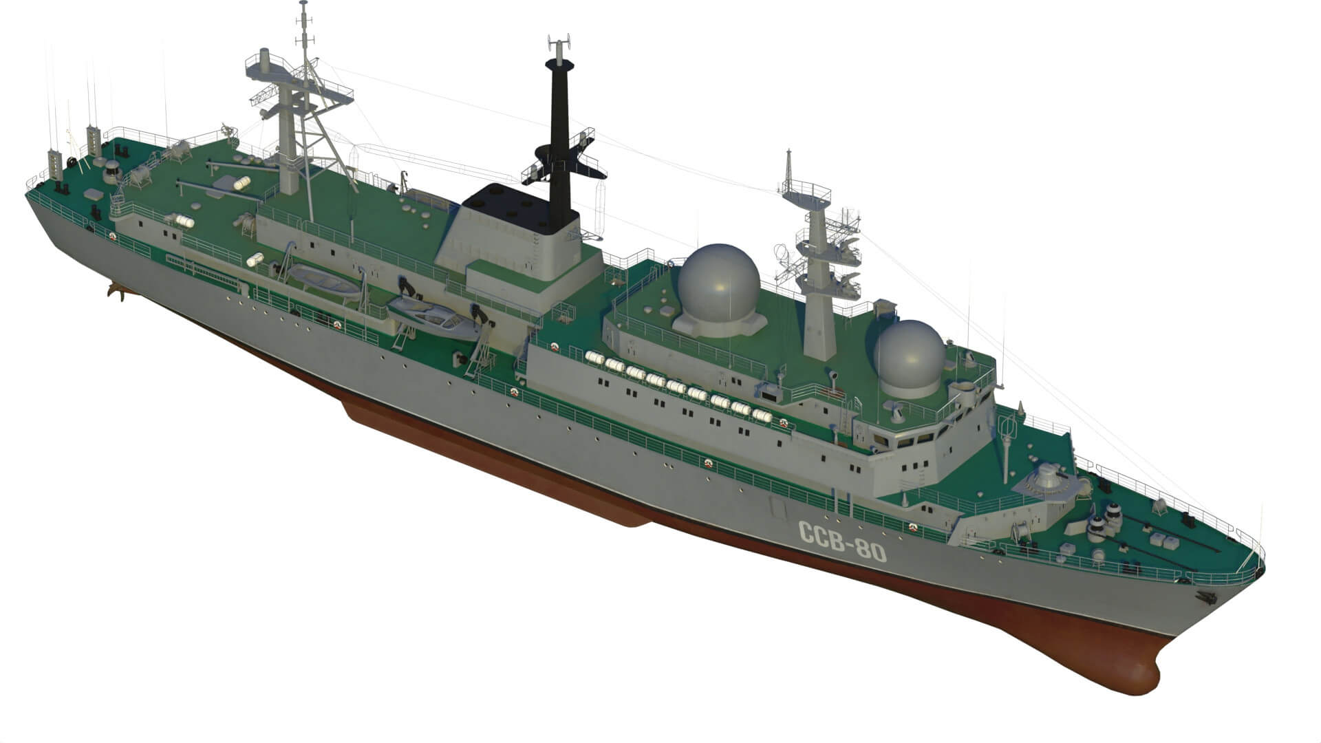 Intelligence Ship SSV-80 Project 1826 Lira 3D Model by citizensnip