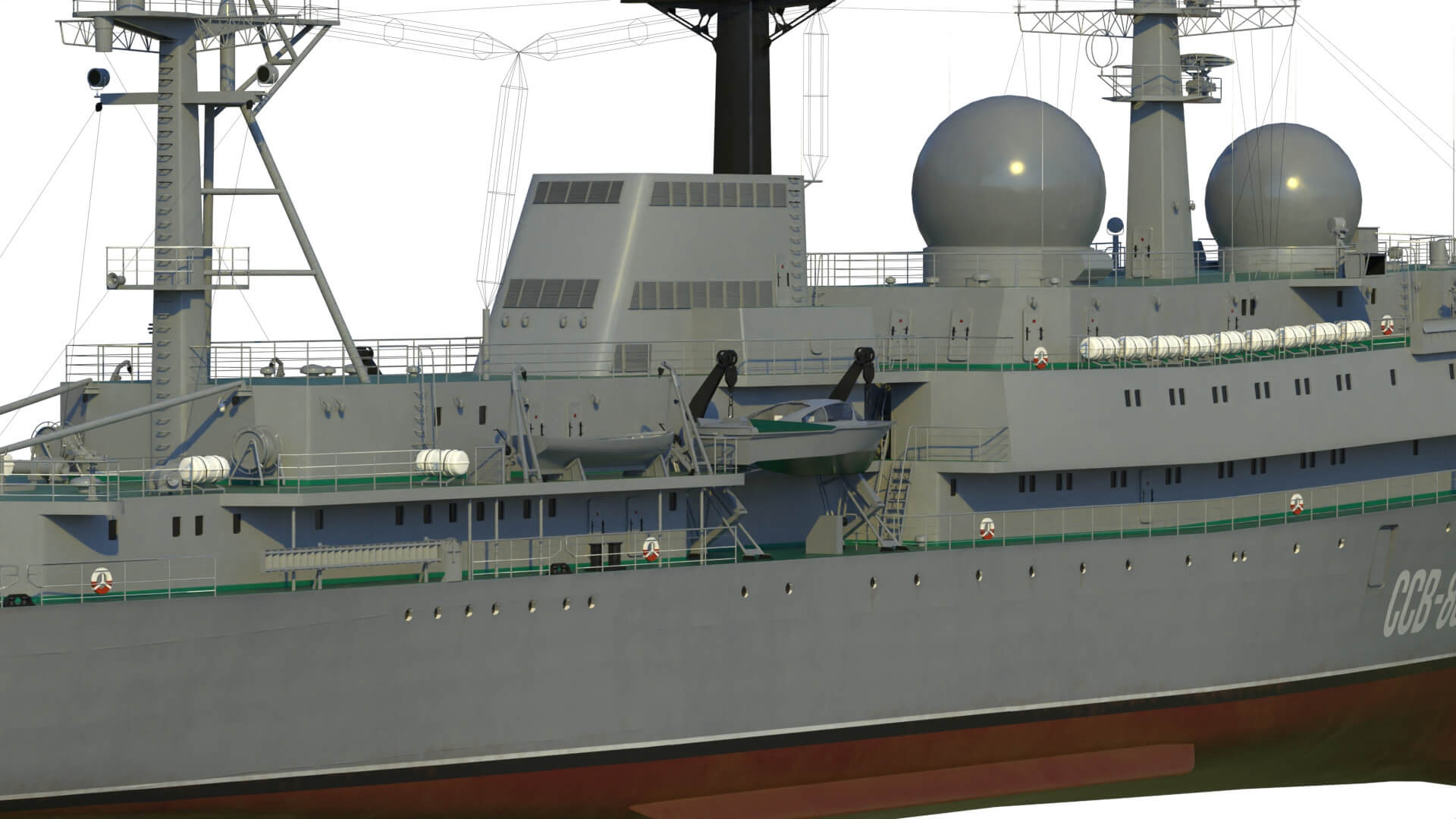 Intelligence Ship SSV-80 Project 1826 Lira 3D Model by citizensnip