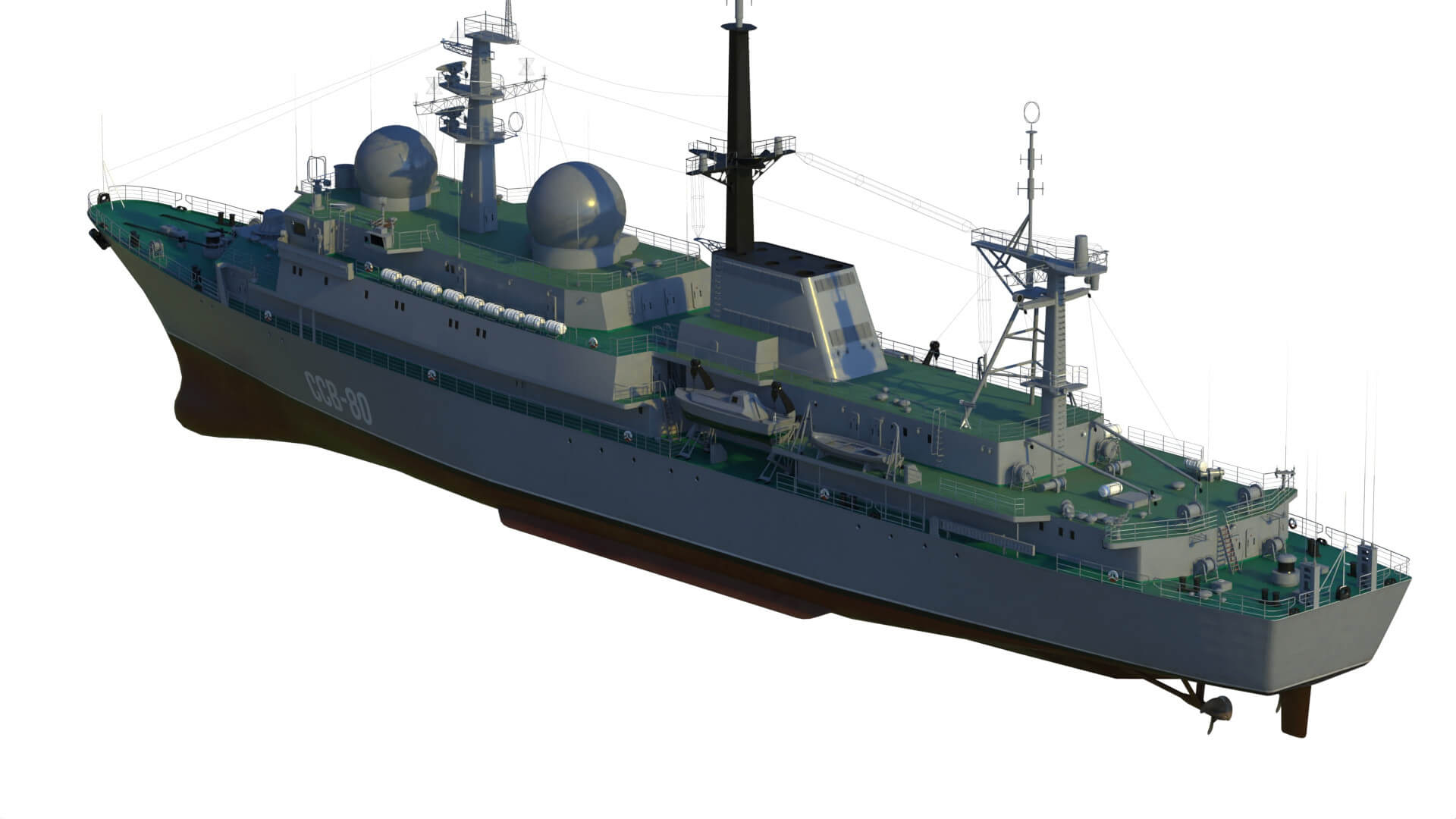 Intelligence Ship SSV-80 Project 1826 Lira 3D Model by citizensnip